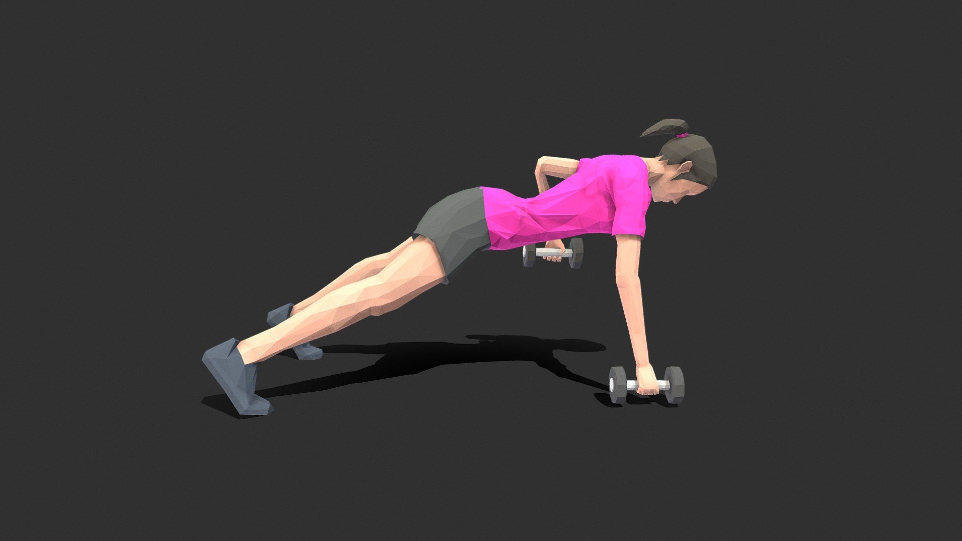 plank row Exercise - Buy Royalty Free 3D model by danielmikulik ...