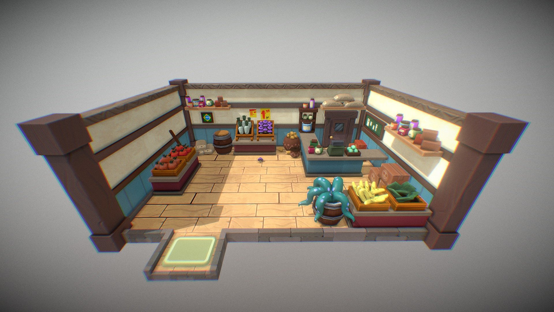 Stylized Fruit Shop 3D - 3D model by PauloHNCosta (@PauloHNCostaArt ...