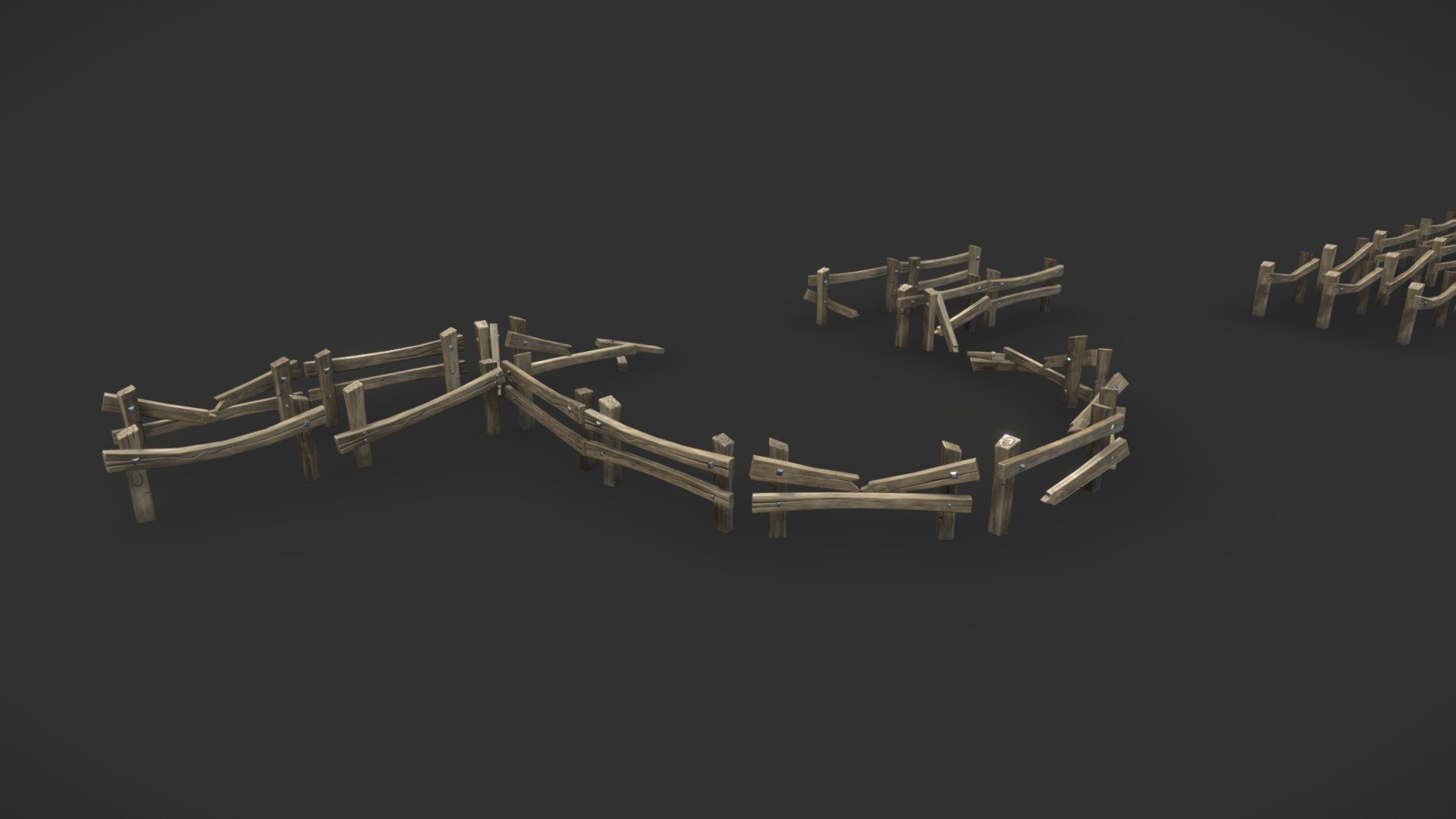 Fantasy Wooden Fence - Buy Royalty Free 3D model by ravenwing3d ...
