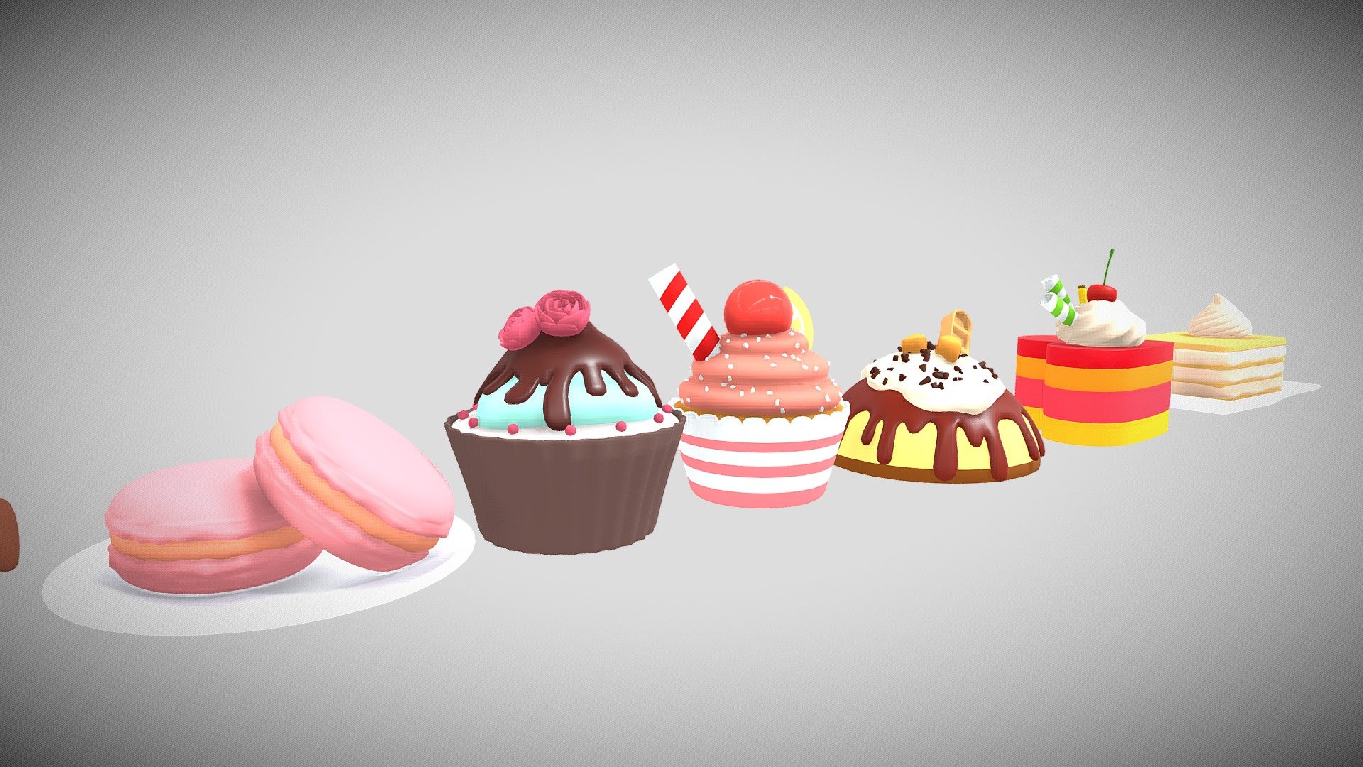 DESSERTS - 3D model by 3D Model Dump (@3DModelDump) [c85b36d] - Sketchfab