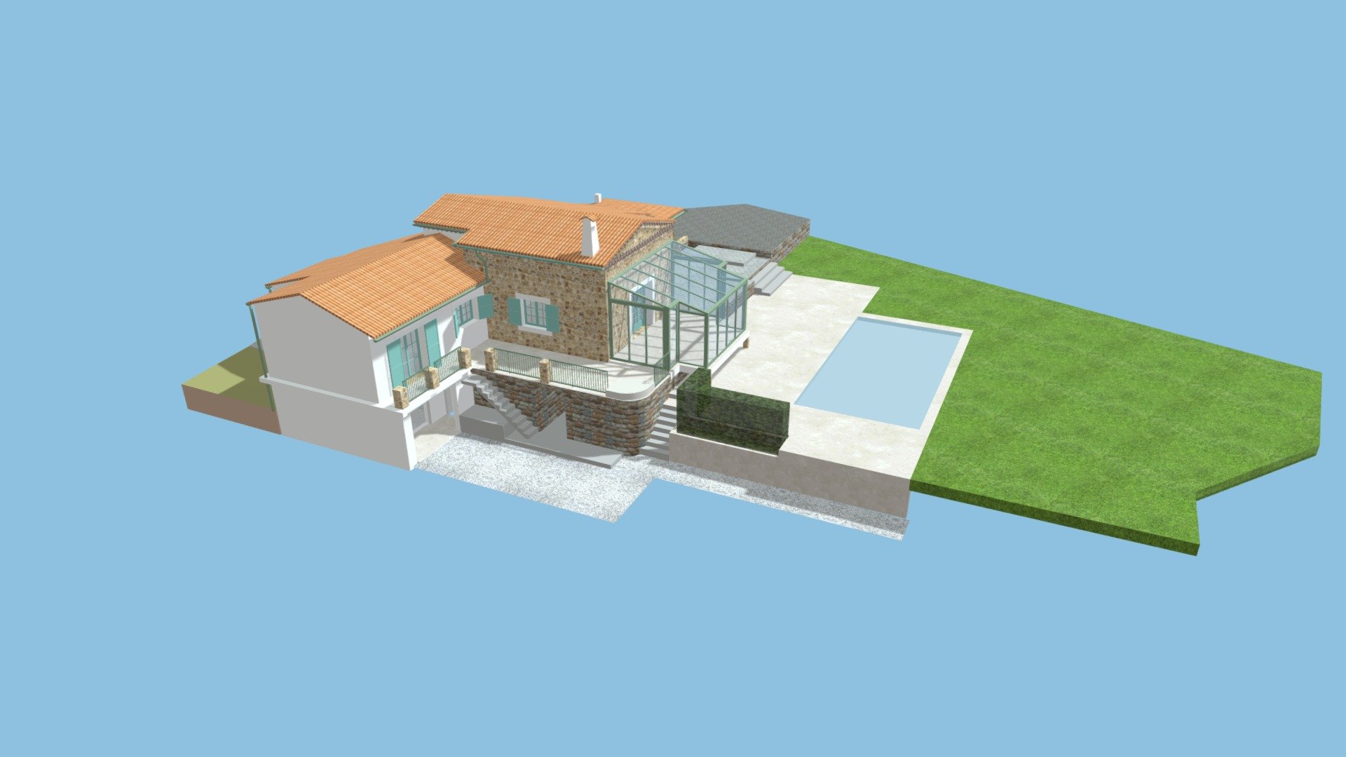 Villa mougins - 3D model by Magali.Chierico-Brus [c85b8cd] - Sketchfab