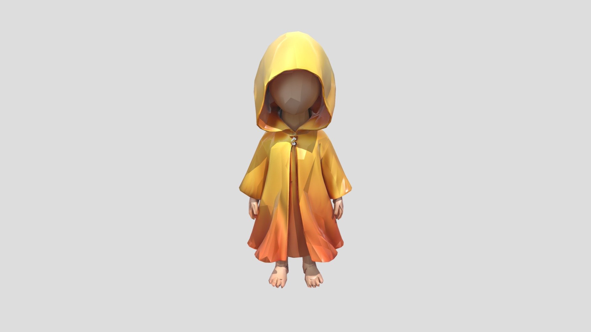 Child in hooded gradient cloak - 3D model by jubochina [c85d5bc ...