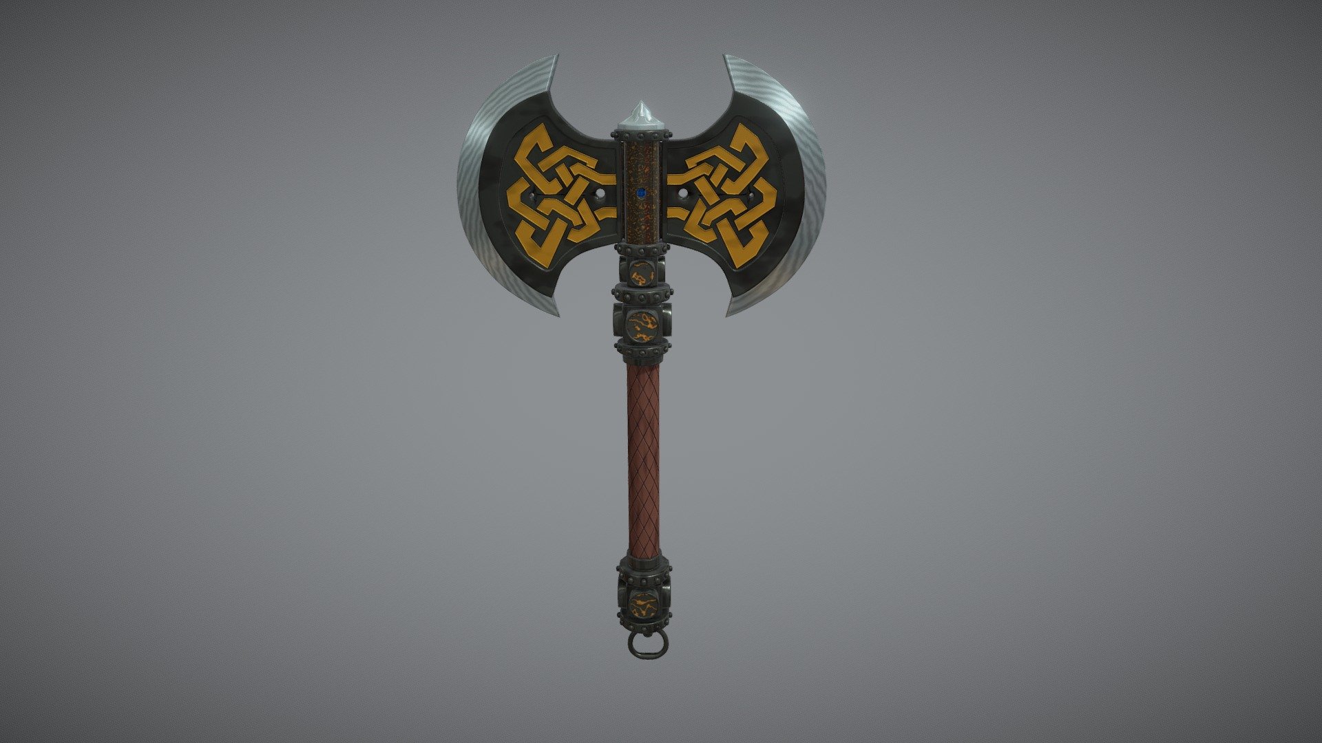 Stylized Fantasy Double-Headed Battle Axe - Download Free 3D model by ...