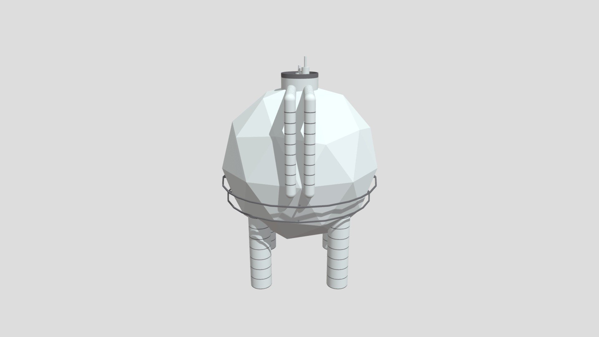 Silo low-poly fuel tank - 3D model by the low-poly core (@ettore-Bug ...