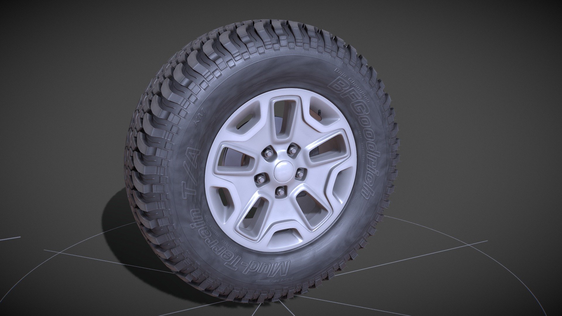 CAR WHEEL - PRINTABLE - Buy Royalty Free 3D model by V3D-TECH [c868336 ...
