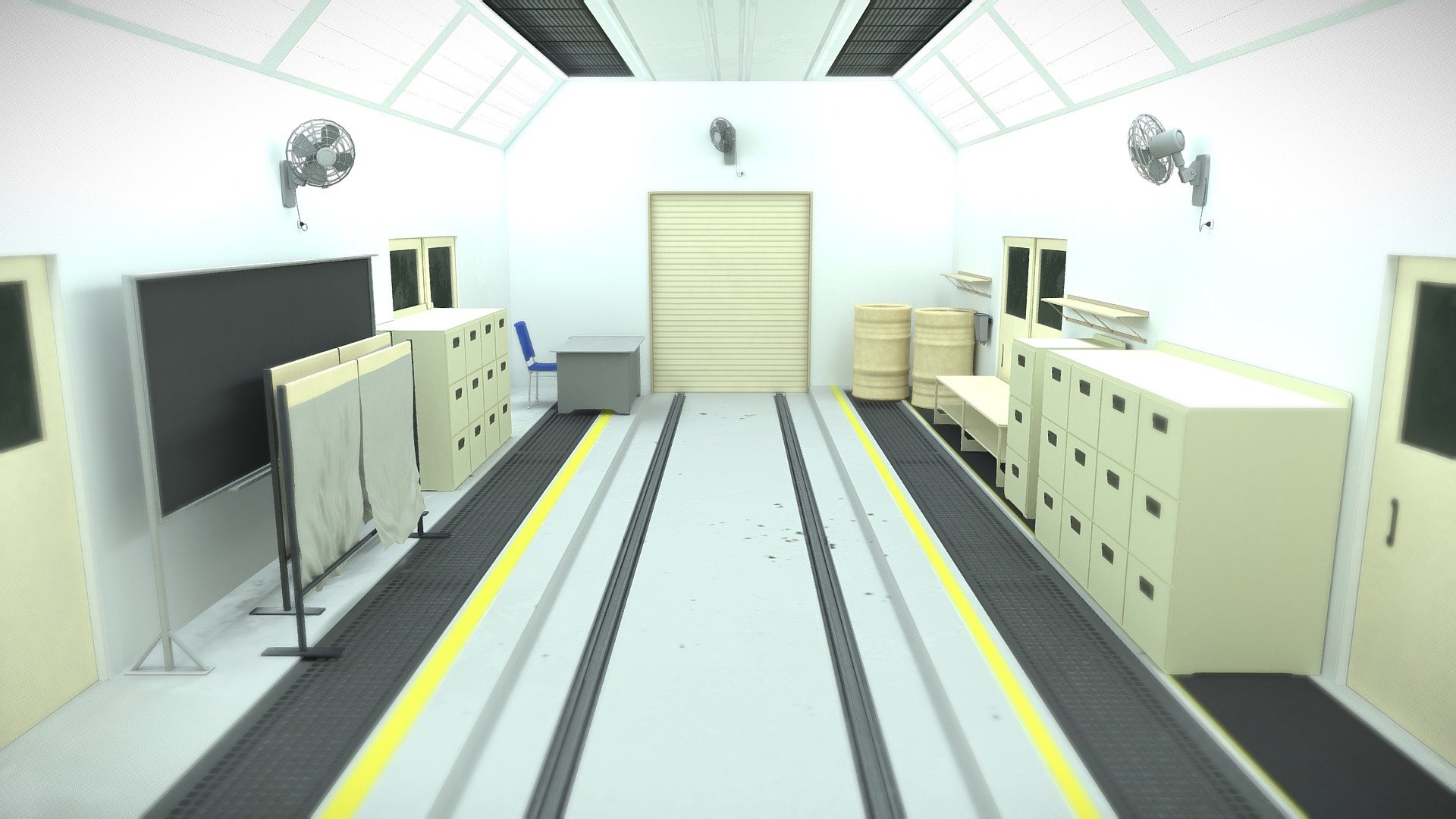 Garage Low Poly - 3D model by martindafr [c86a876] - Sketchfab