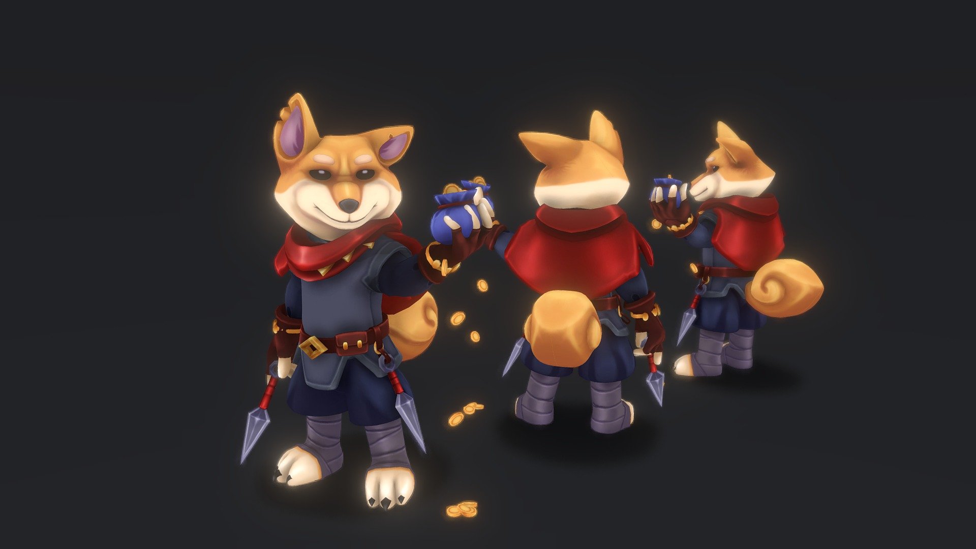 Ninja Doggo [COMMISH] - 3D model by NovanCN [c86b131] - Sketchfab