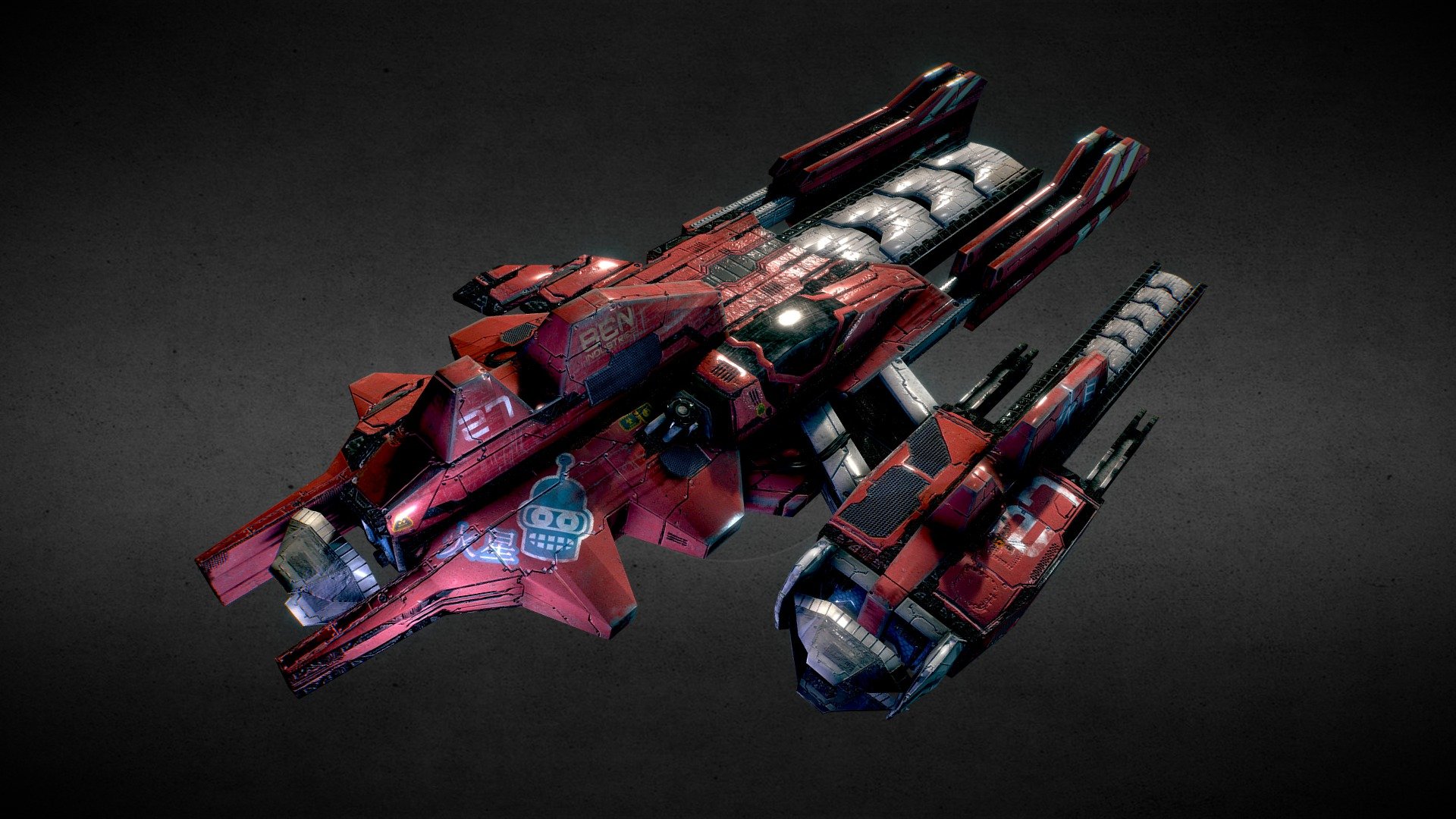 Wipeout/Homeworld style raceship - Download Free 3D model by CGI ...