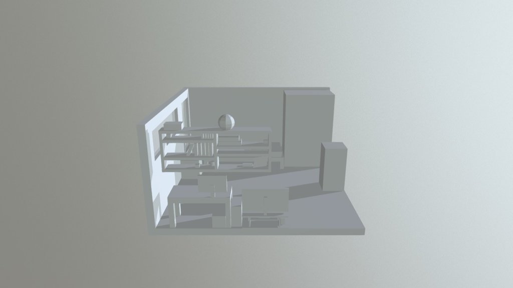bedroom graybox - 3D model by Esas [c874a98] - Sketchfab