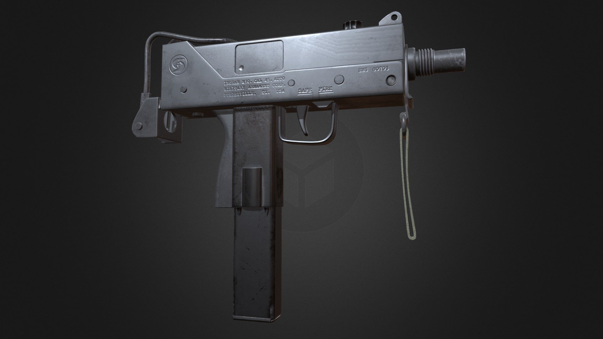 MAC-10 Submachine Gun PBR - Buy Royalty Free 3D model by 3d Assets Gun ...