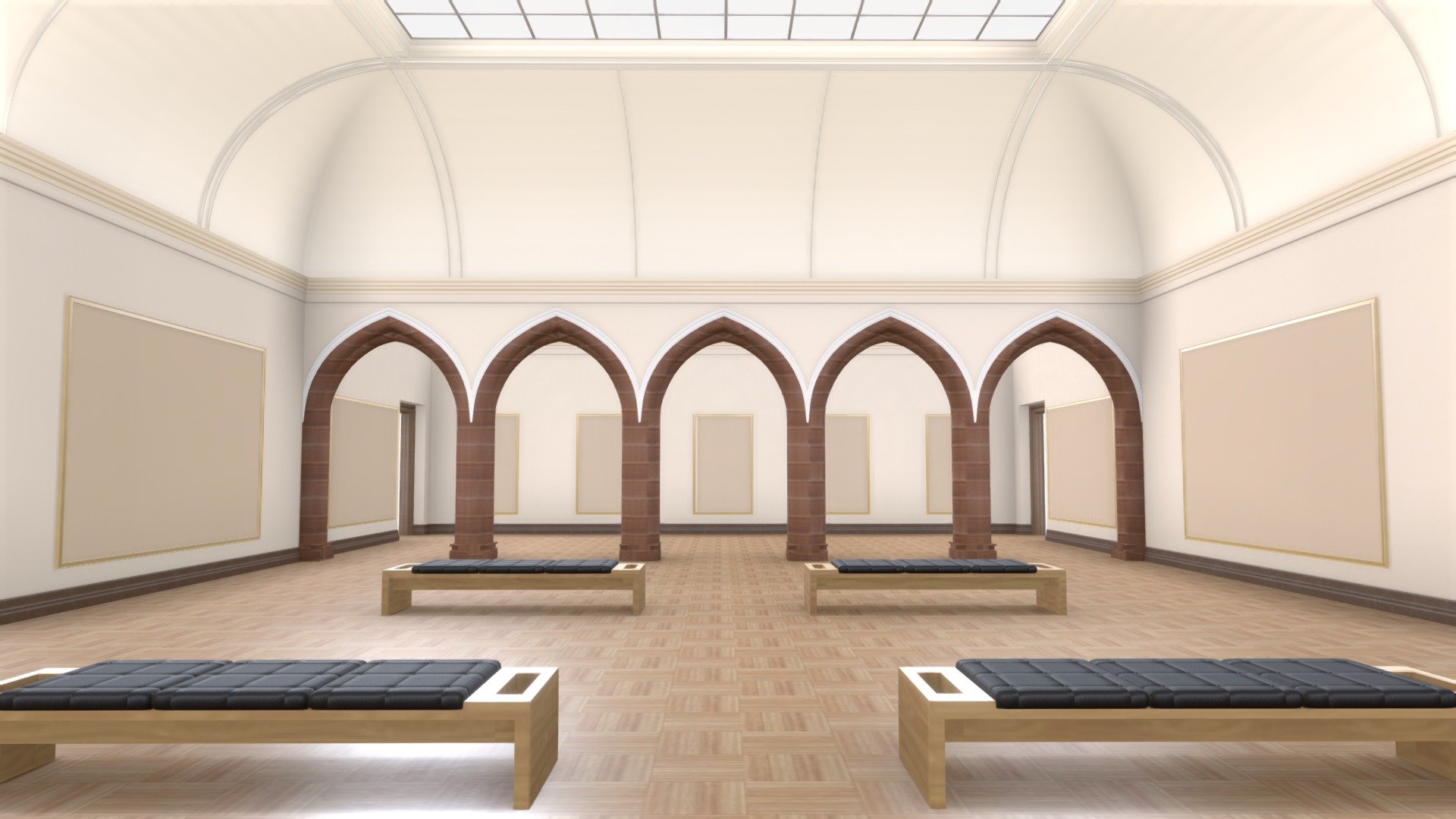 VR Traditional Art Gallery Stage Hall 09 - Buy Royalty Free 3D model by ...