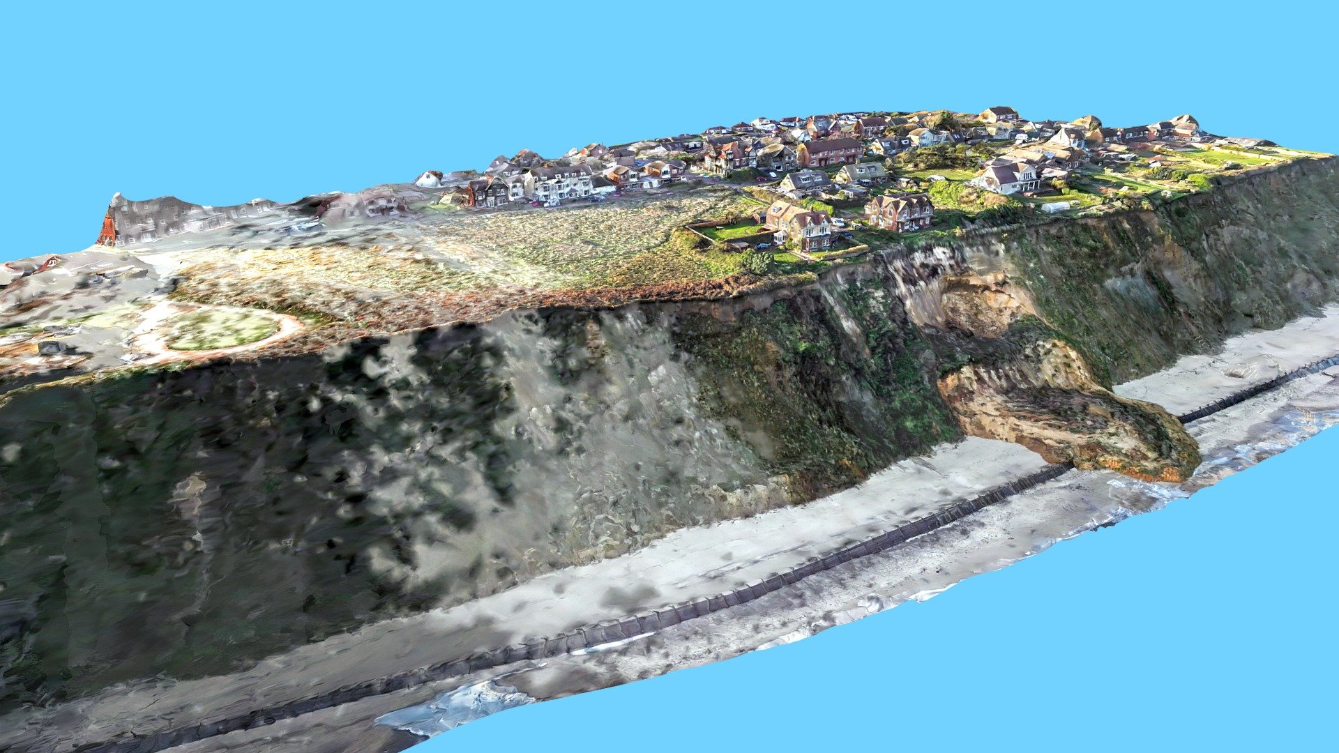 Mundesley cliff top landslide - Buy Royalty Free 3D model by LibanCiel ...