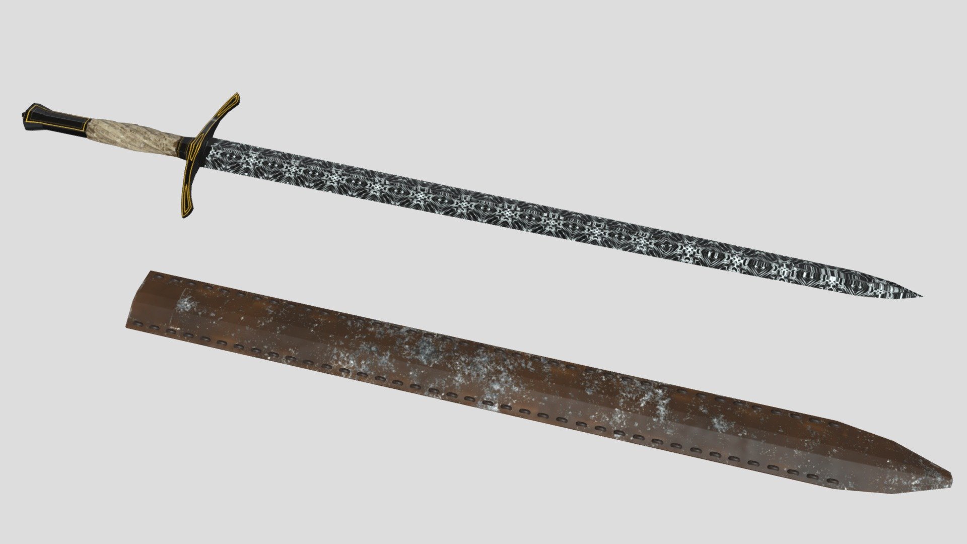 Mosaic Longsword - 3D model by 5h4d0wDr4g0n [c87df84] - Sketchfab