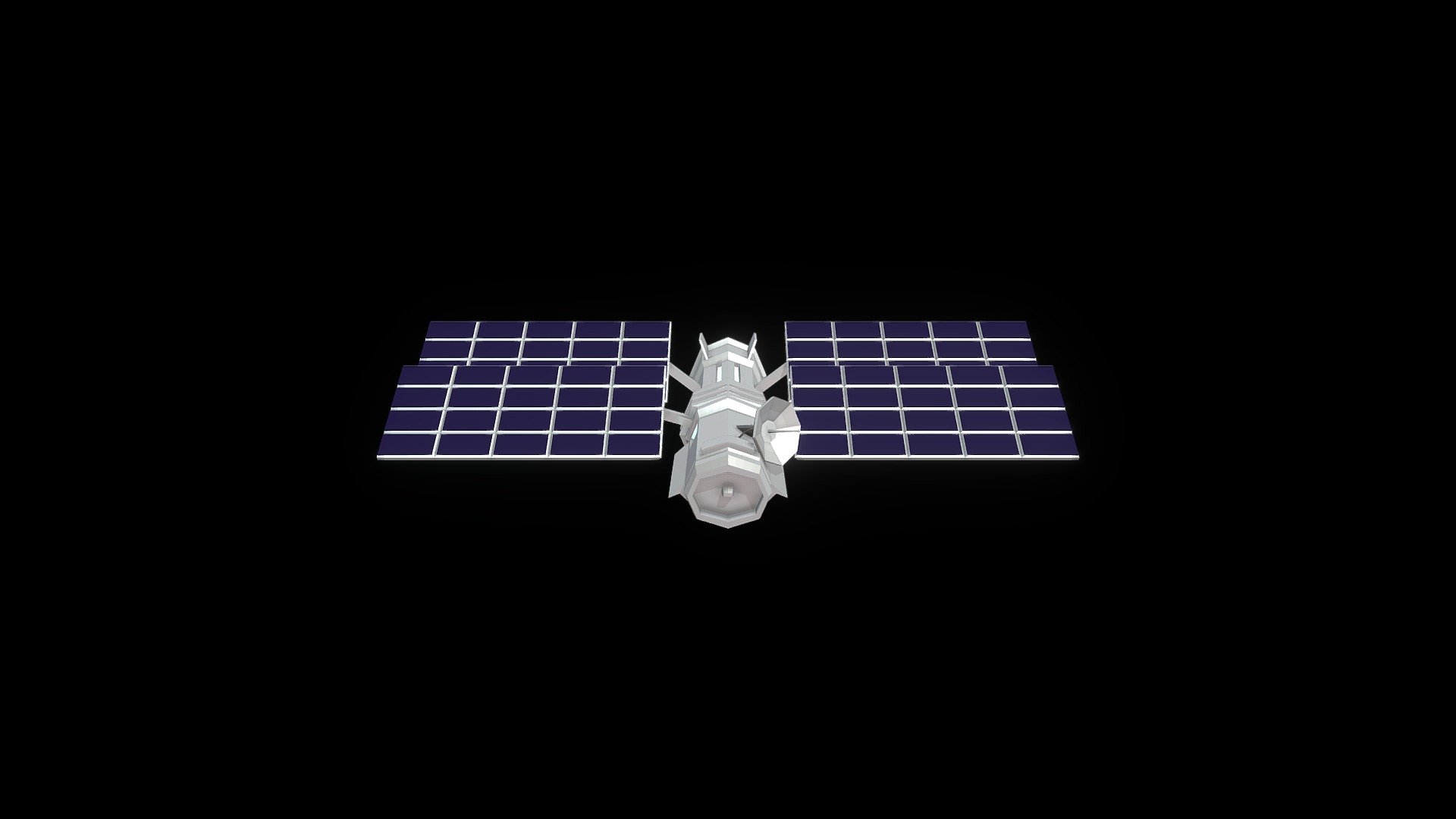 Satellite Low Poly Model - 3D model by bogdanpenkov [c88262d] - Sketchfab