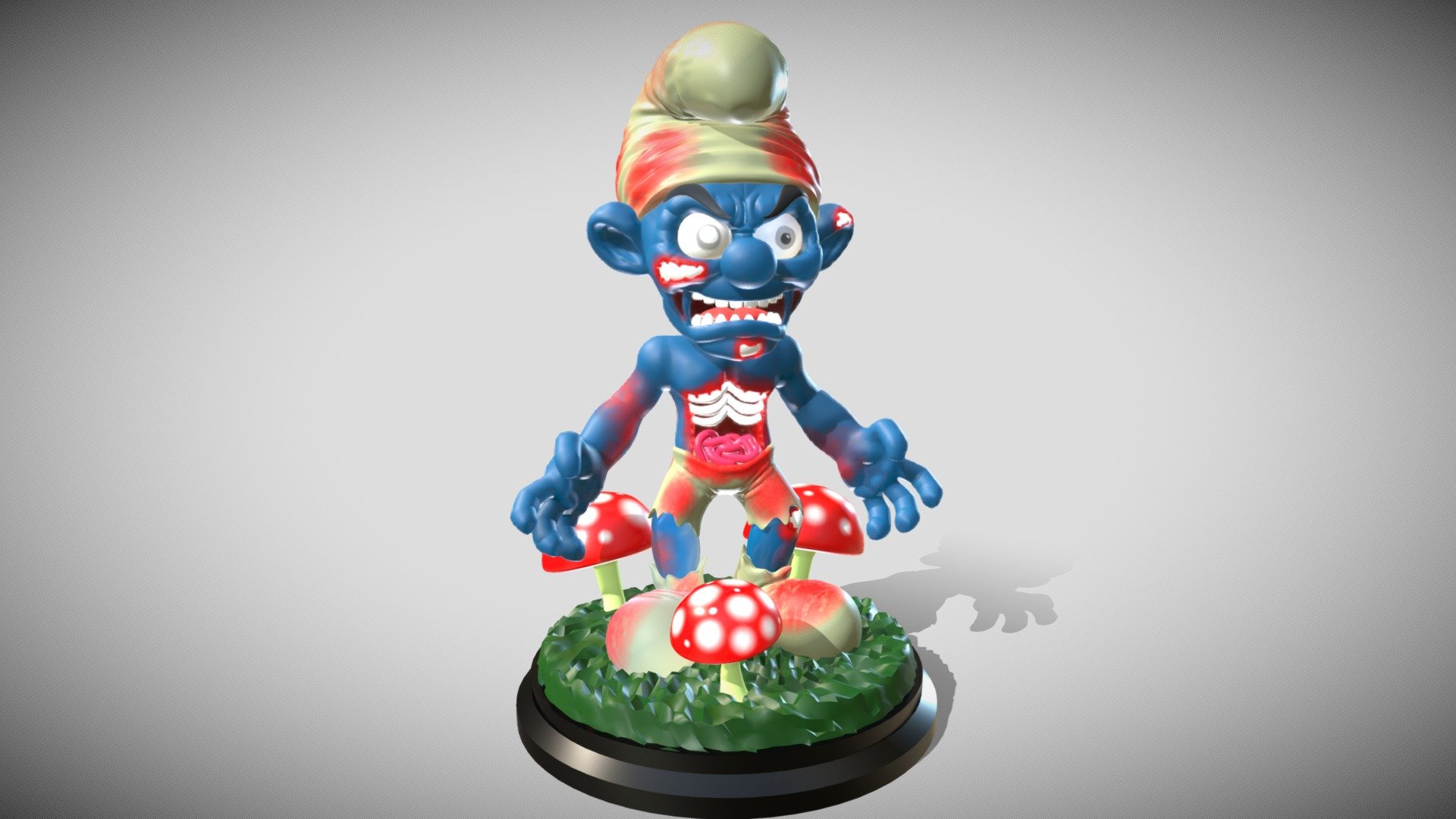 Zombie smurf - Download Free 3D model by VideoVortex (@eggepetzer ...