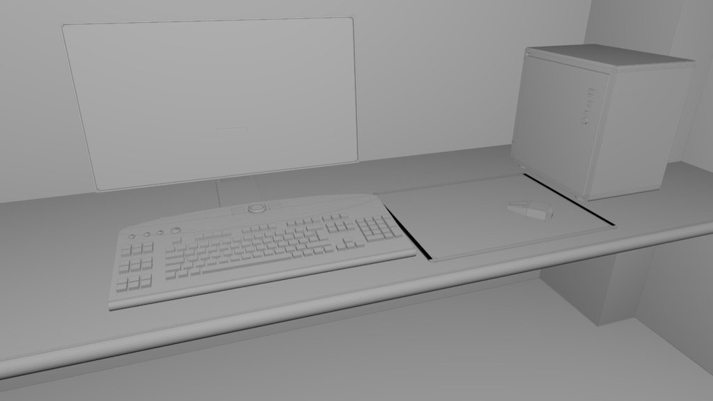 Low Poly Desk Udemy - 3D model by oOHawkeyeOo [c887ed3] - Sketchfab
