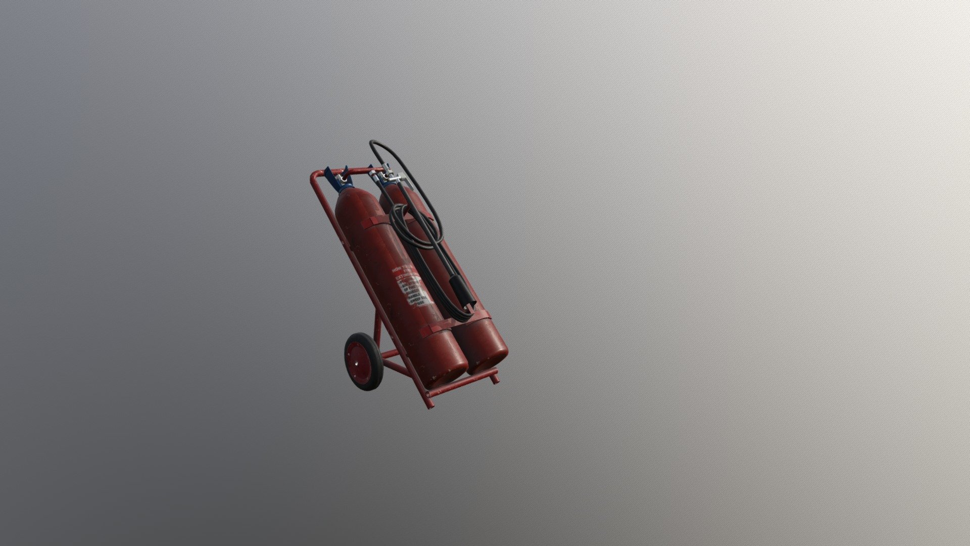 Wheeled Fire Extinguisher - 3D model by darcecg [c88a628] - Sketchfab