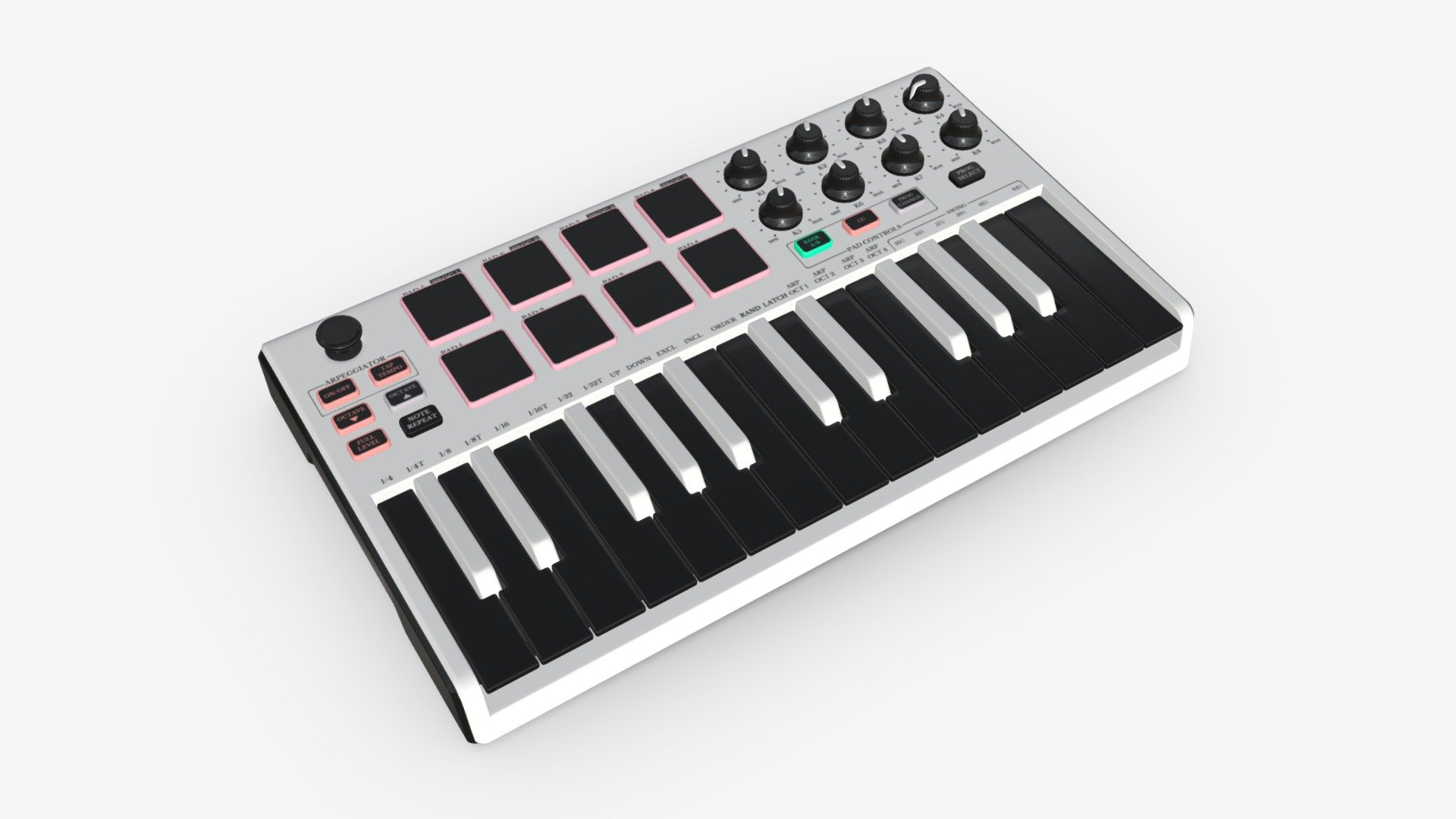 Mini keyboard controller 25-key - Buy Royalty Free 3D model by HQ3DMOD ...