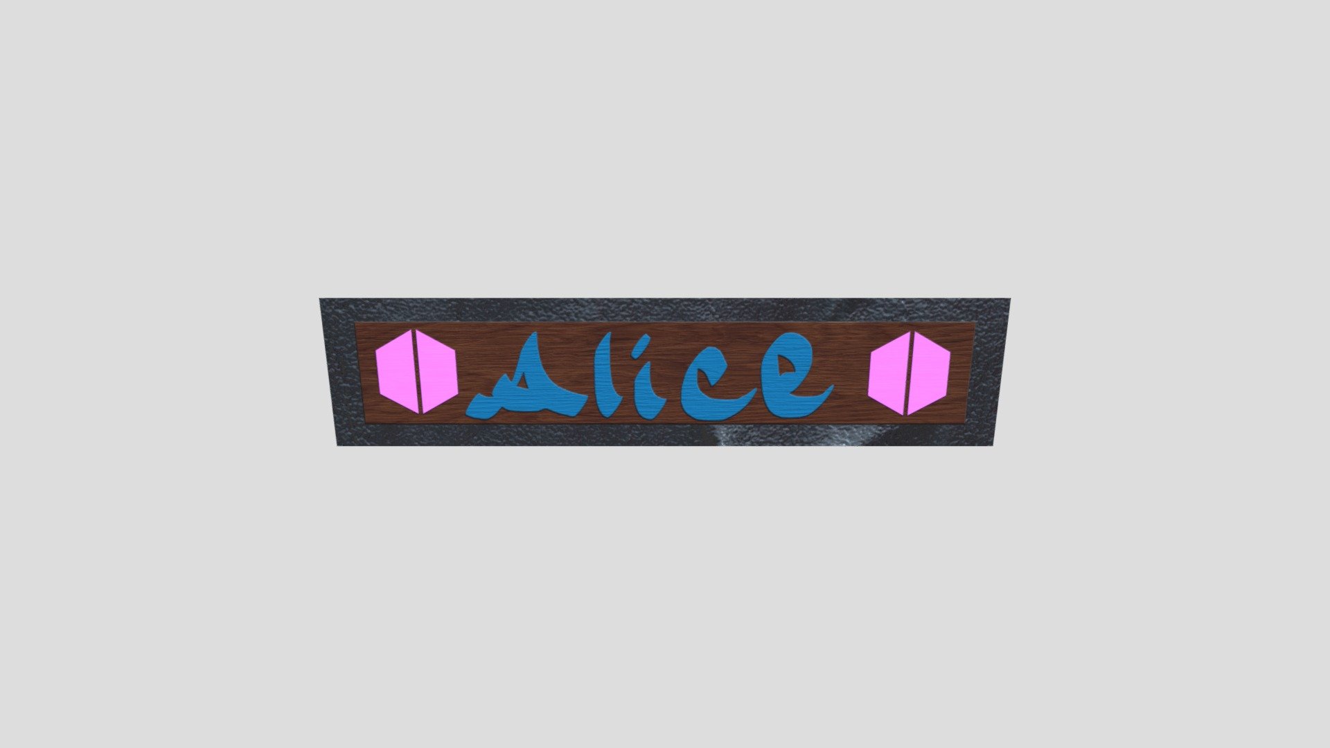 NamePlate - 3D model by AliceF (@gohome_alice) [c88e7d7] - Sketchfab