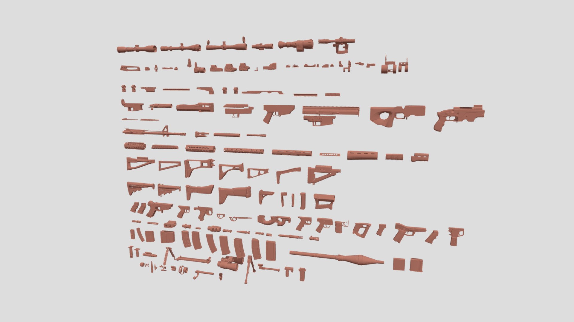 Firearms_Kit_1.0 FBX (CC0) - Download Free 3D model by ...