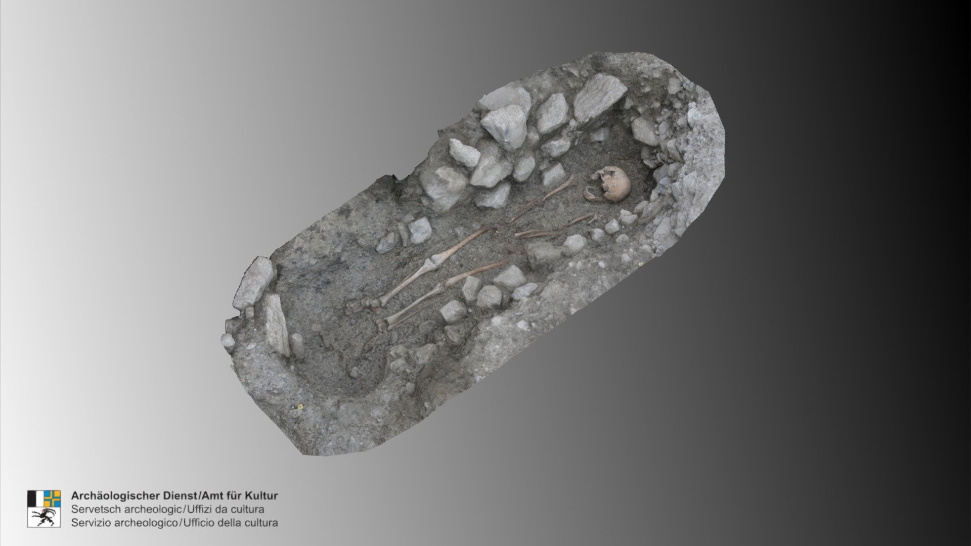 Via Casut, Grab 44 ¦ Sagogn - 3D model by Archäologischer Dienst ...