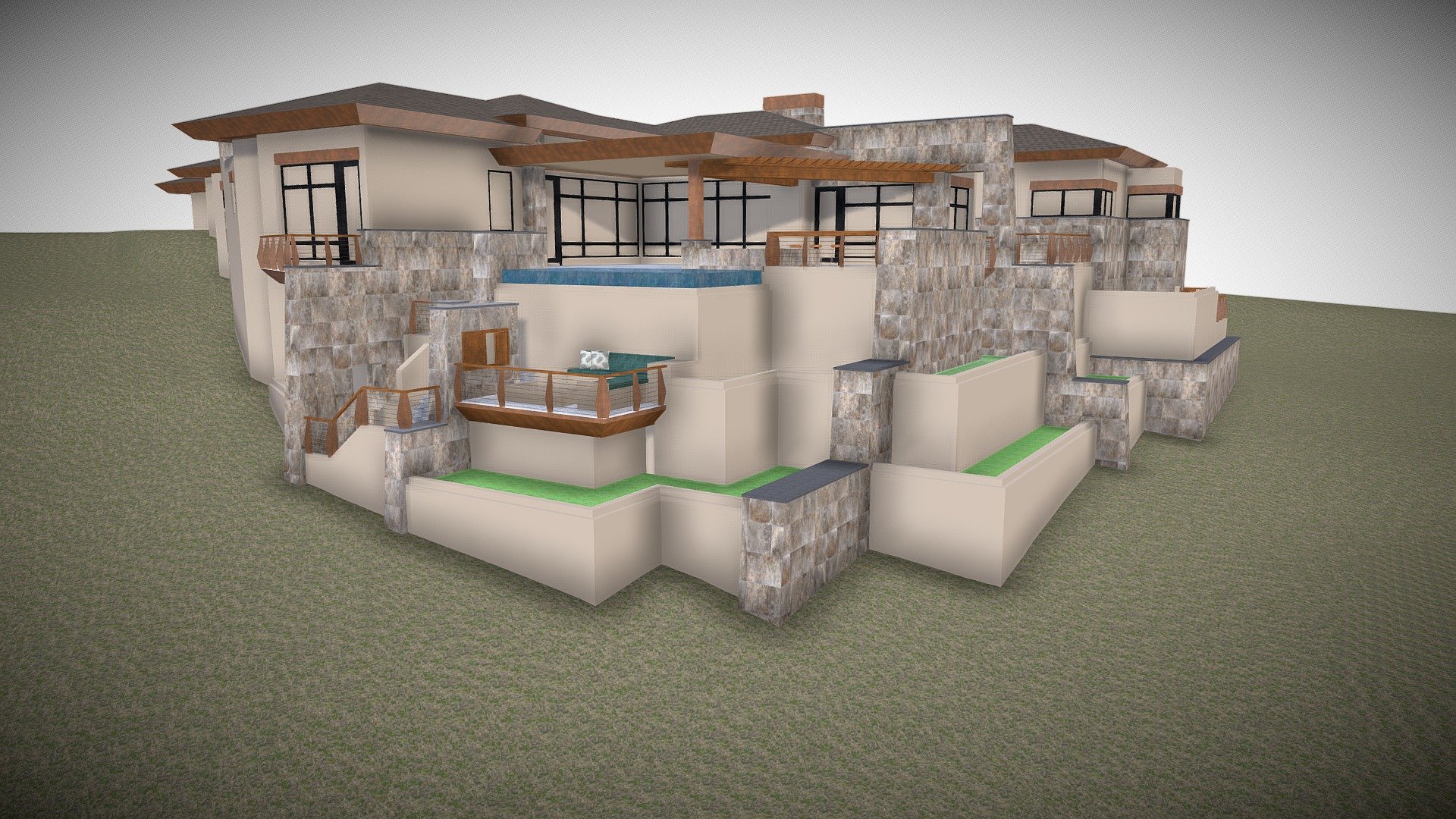 Rycroft Residence - 3D model by Jessica Hutchison-Rough ...