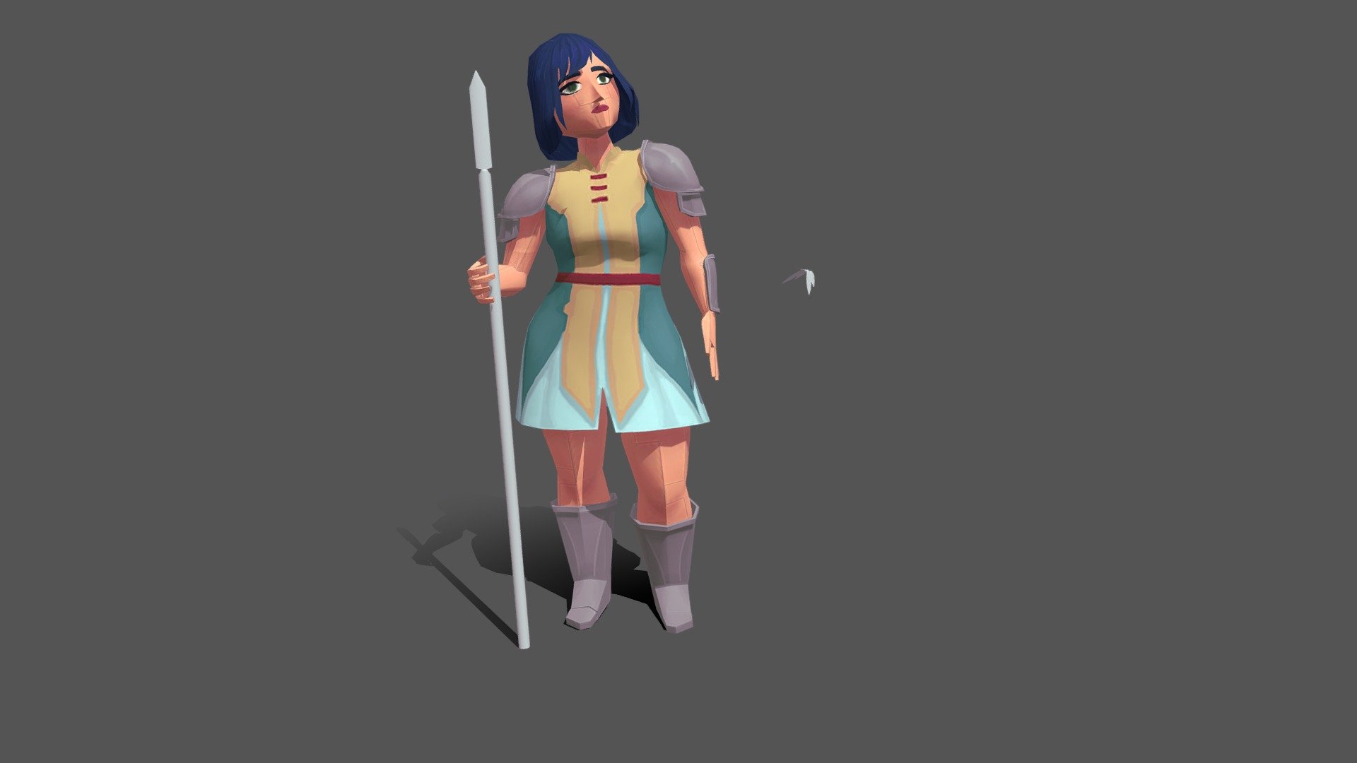 Distracted Guard- Low Poly Animation - Download Free 3D model by ...