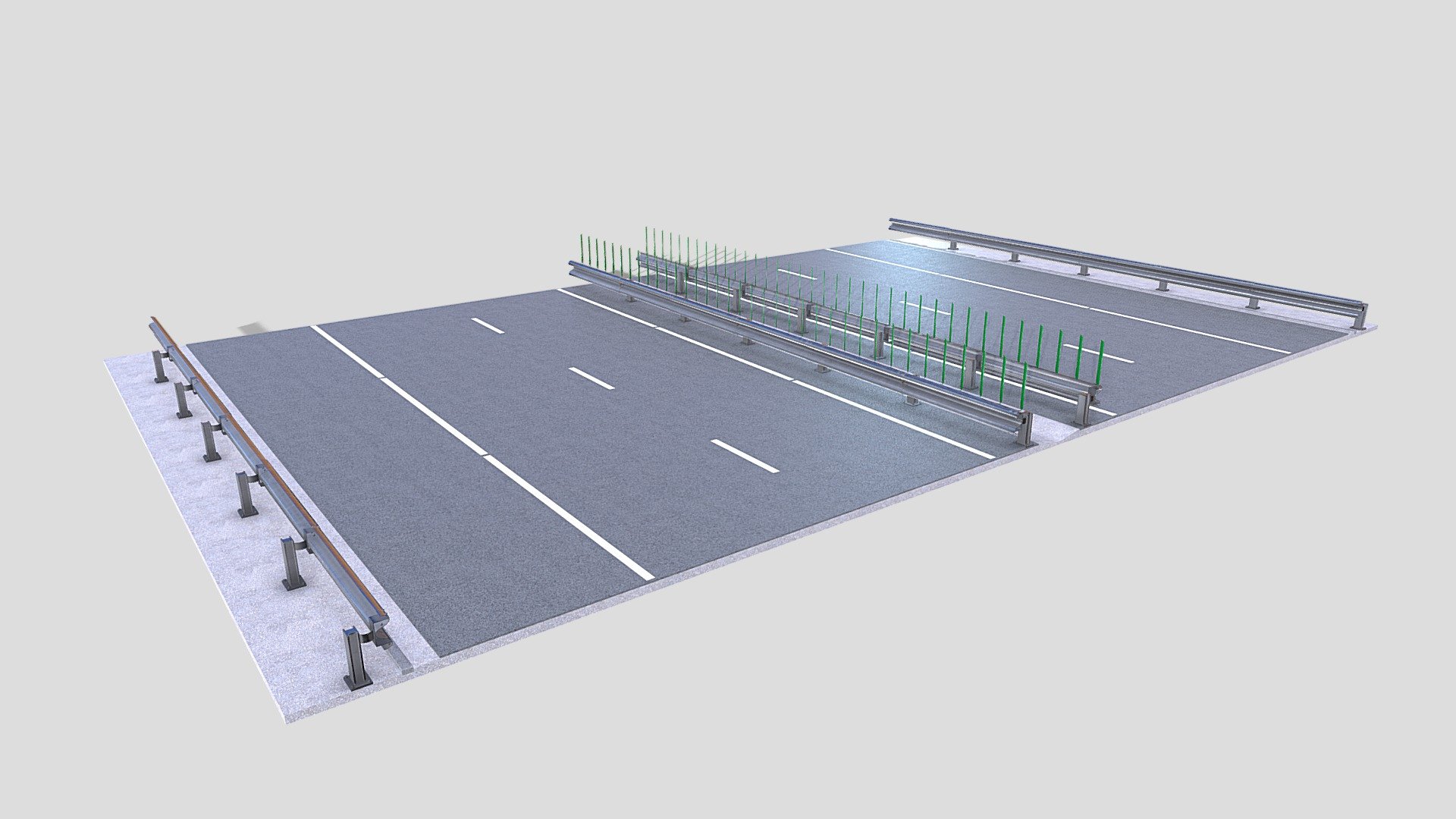 Tileable Freeway v1 - Buy Royalty Free 3D model by dragosburian [c898e67] - Sketchfab Store
