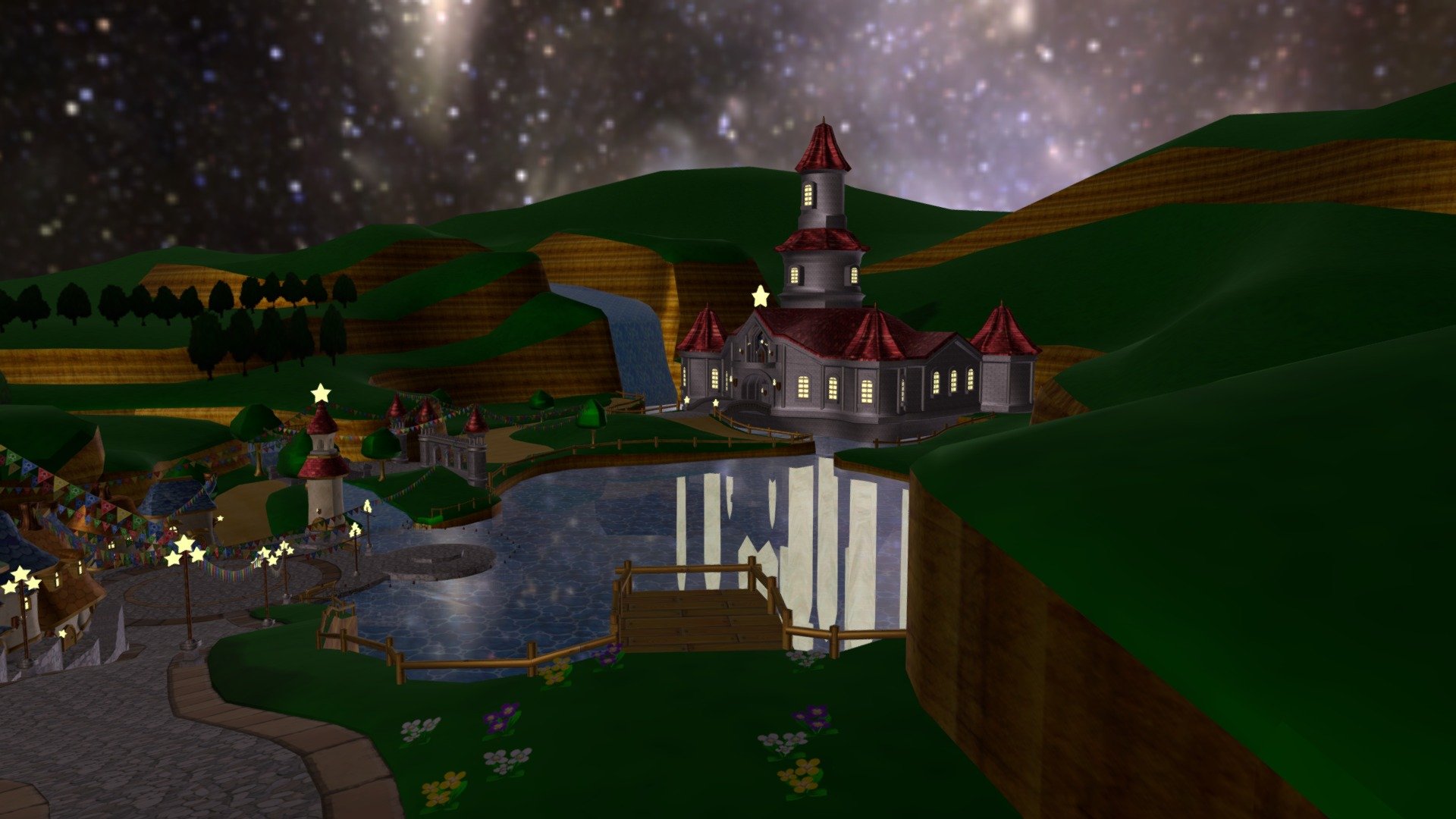 Super Mario Galaxy Mushroom Kingdom - Download Free 3D model by ...