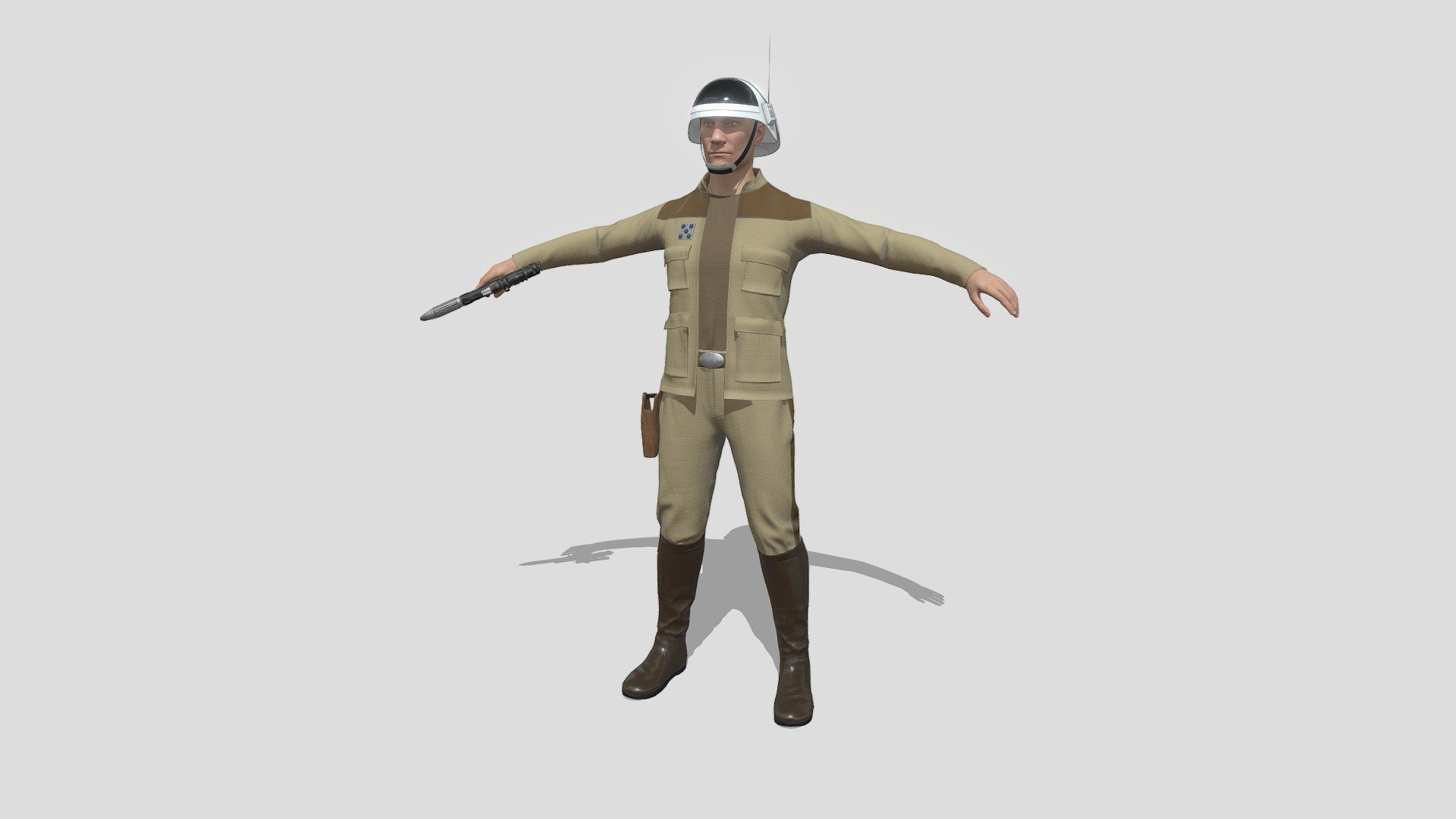 Star Wars Rebel Fleet Trooper Officer (rigged) - Download Free 3D model ...