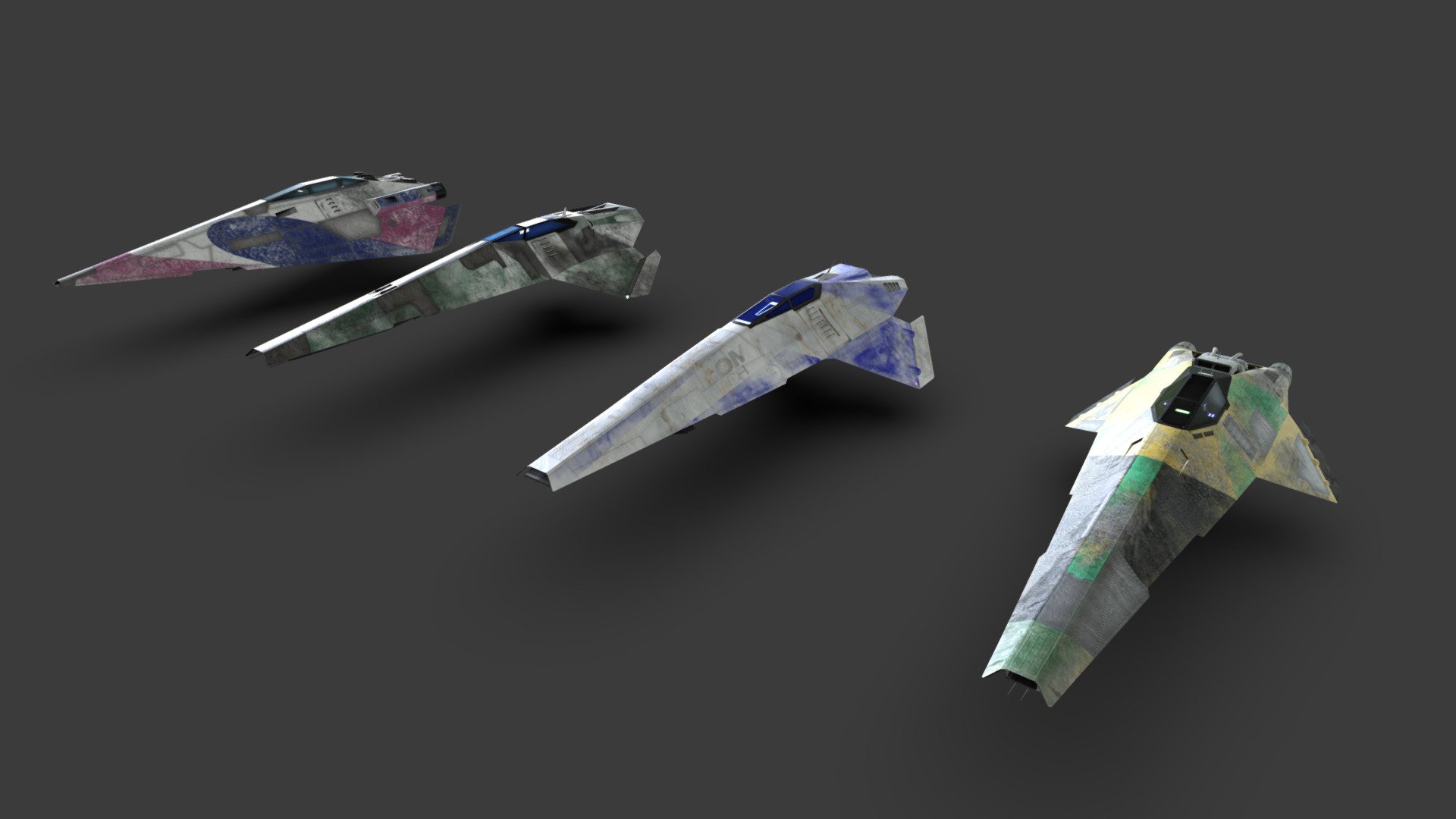 Wipeout Ships (high res) - 3D model by misutax [c89dec5] - Sketchfab