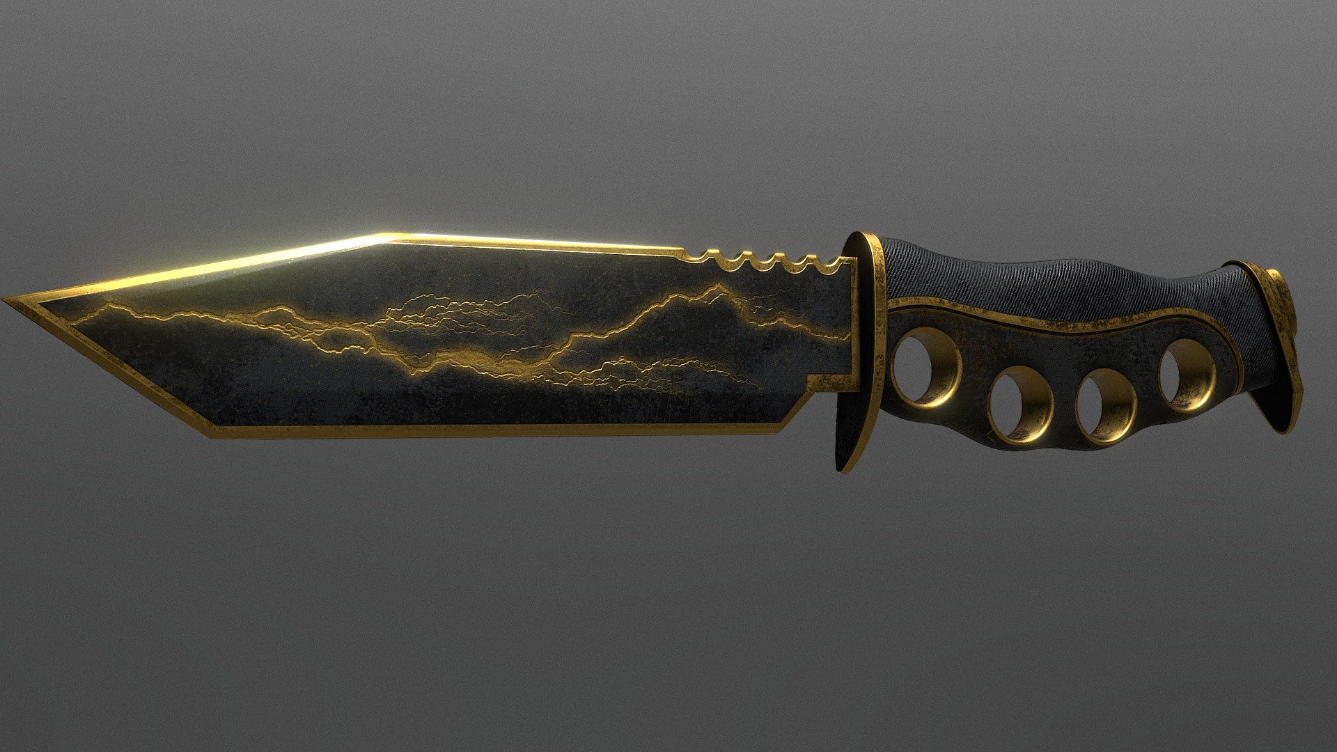 Harbinger Knife | Golden Storm - 3D model by vdhun94 [c89fa8a] - Sketchfab