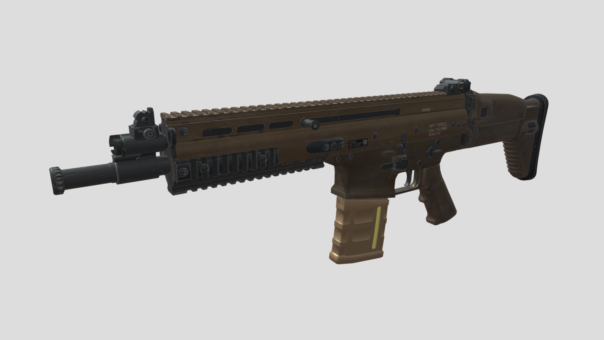 MK17.Free Highpolly game asset. Army weapon - Download Free 3D model by ...