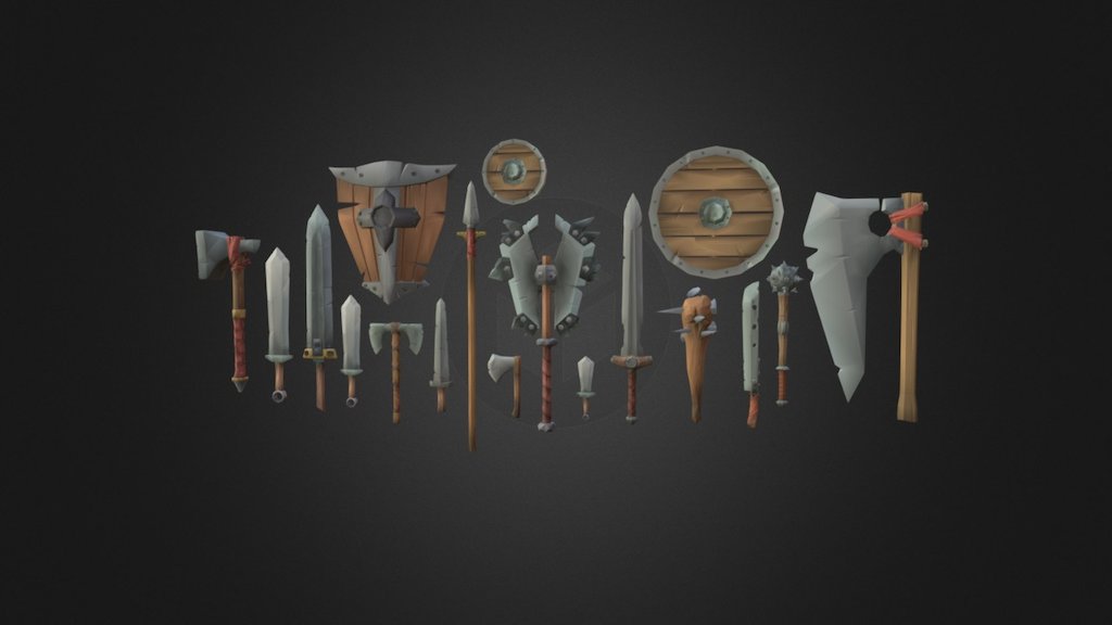 Melee Weapons of Brutality - 3D model by dur (@derphouse) [c8a23ee ...