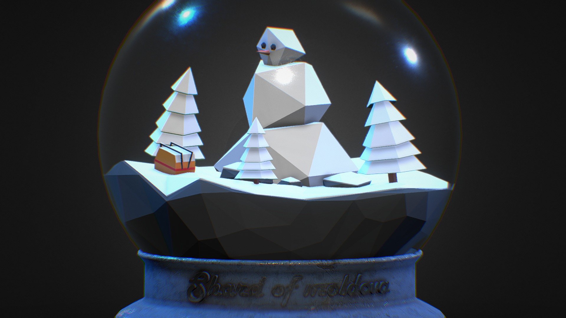 Christmas ball Marmok'a (Shard of moldova) - Download Free 3D model by ...