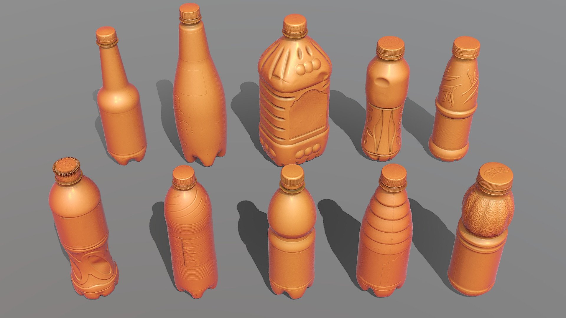 Photogrammetry Scanned Plastic Bottles Pack - 3D model by kanistra ...