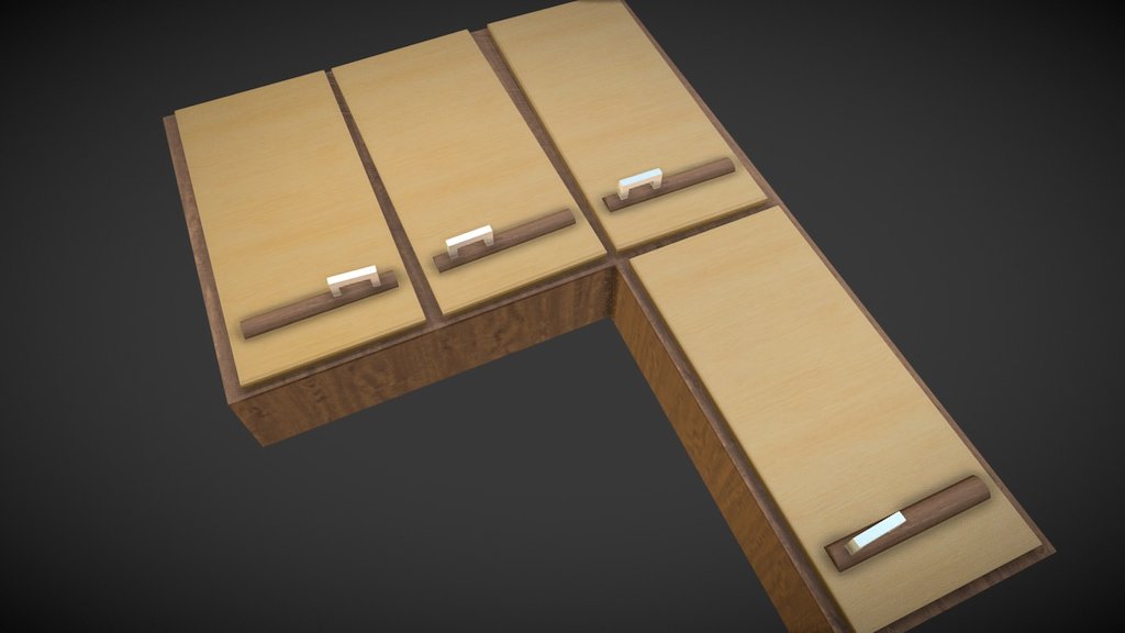 Wooden Cabinet Low Poly - 3D model by Kaique Tavares (@kaiquetavares ...