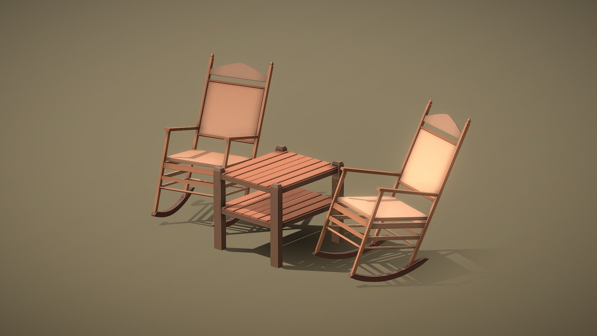 Rocking Chair Low poly - Buy Royalty Free 3D model by N1x [c8ab5cb ...