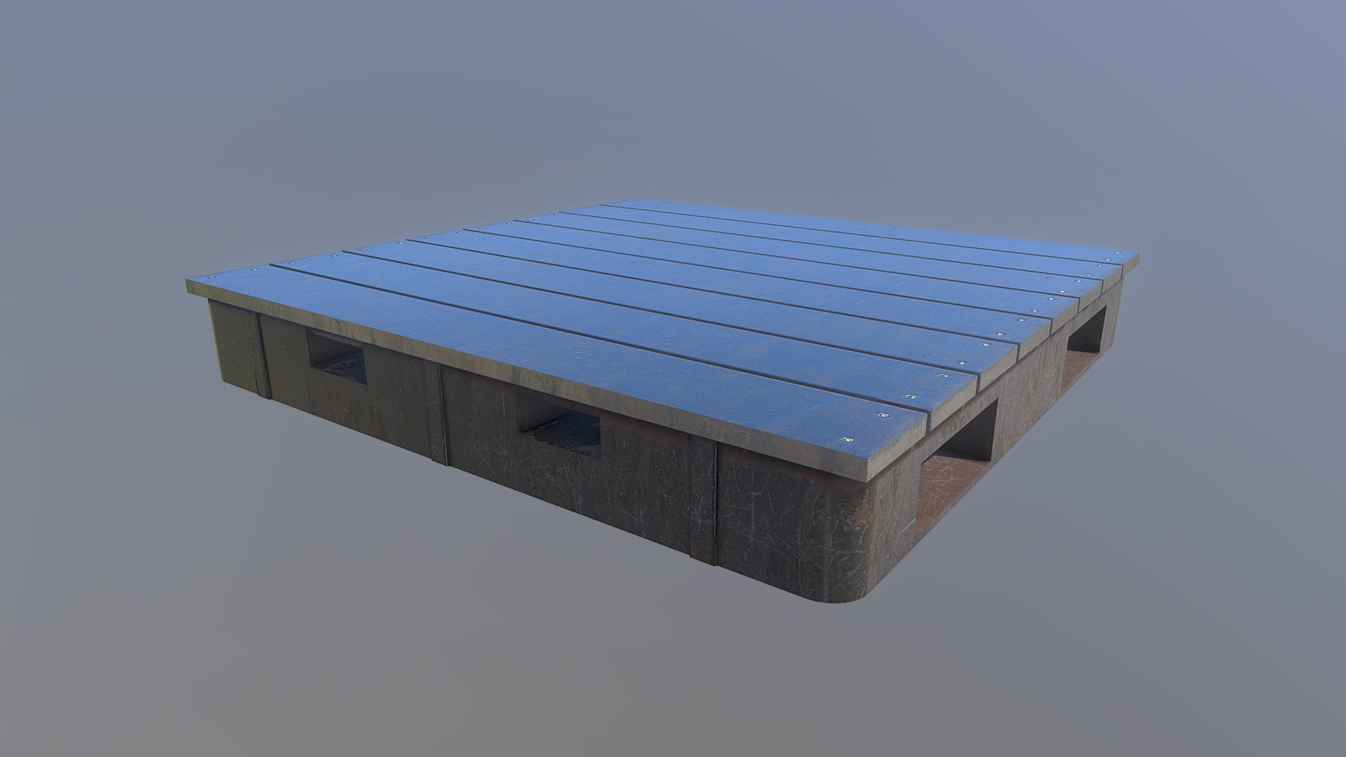 Weathered Steel Pallet | Game Ready - Download Free 3D model by ...