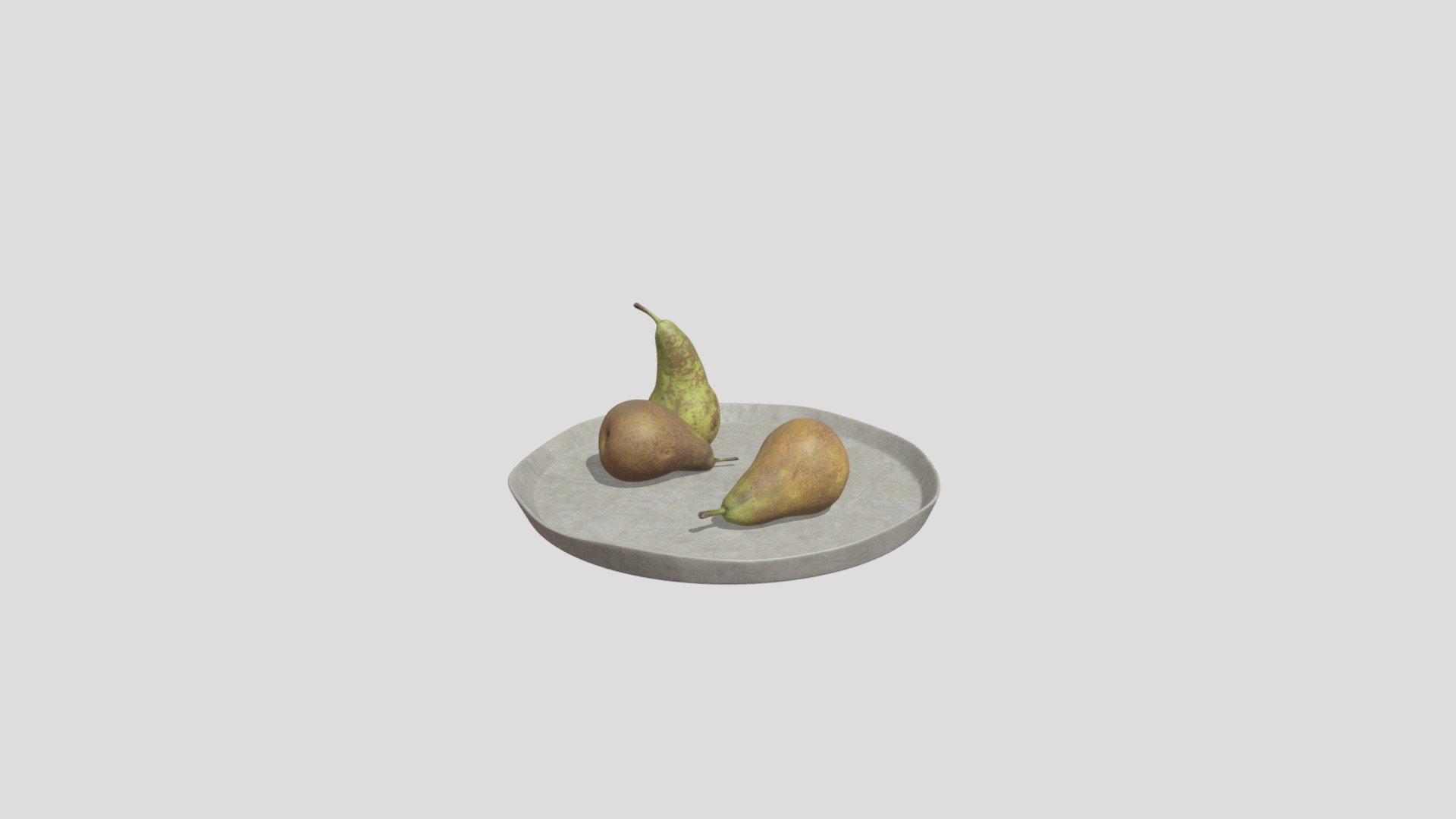 PERAS Y PLATO - 3D model by Alejandragarc7a [c8b2bc3] - Sketchfab