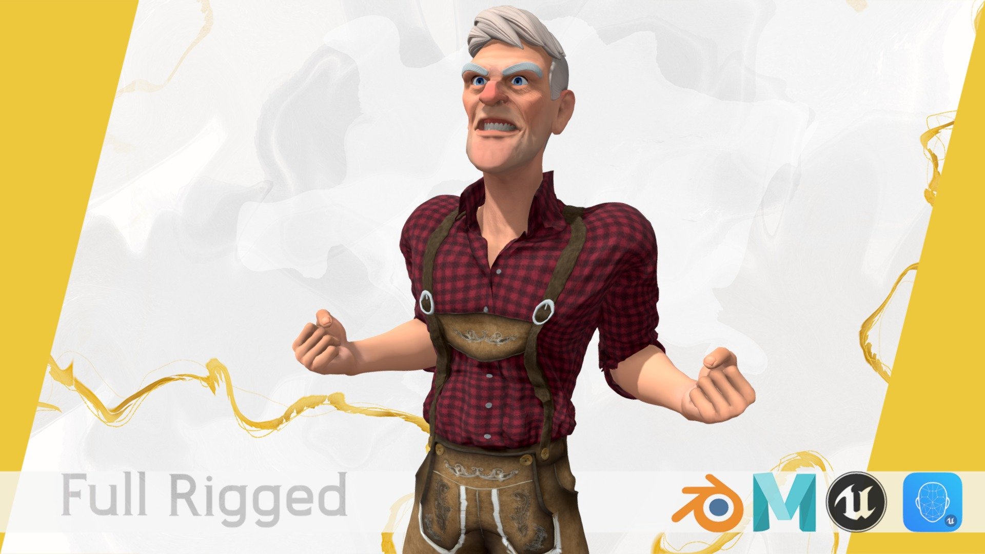 Confident Character Lumberjack Stylized - Buy Royalty Free 3D model by ...