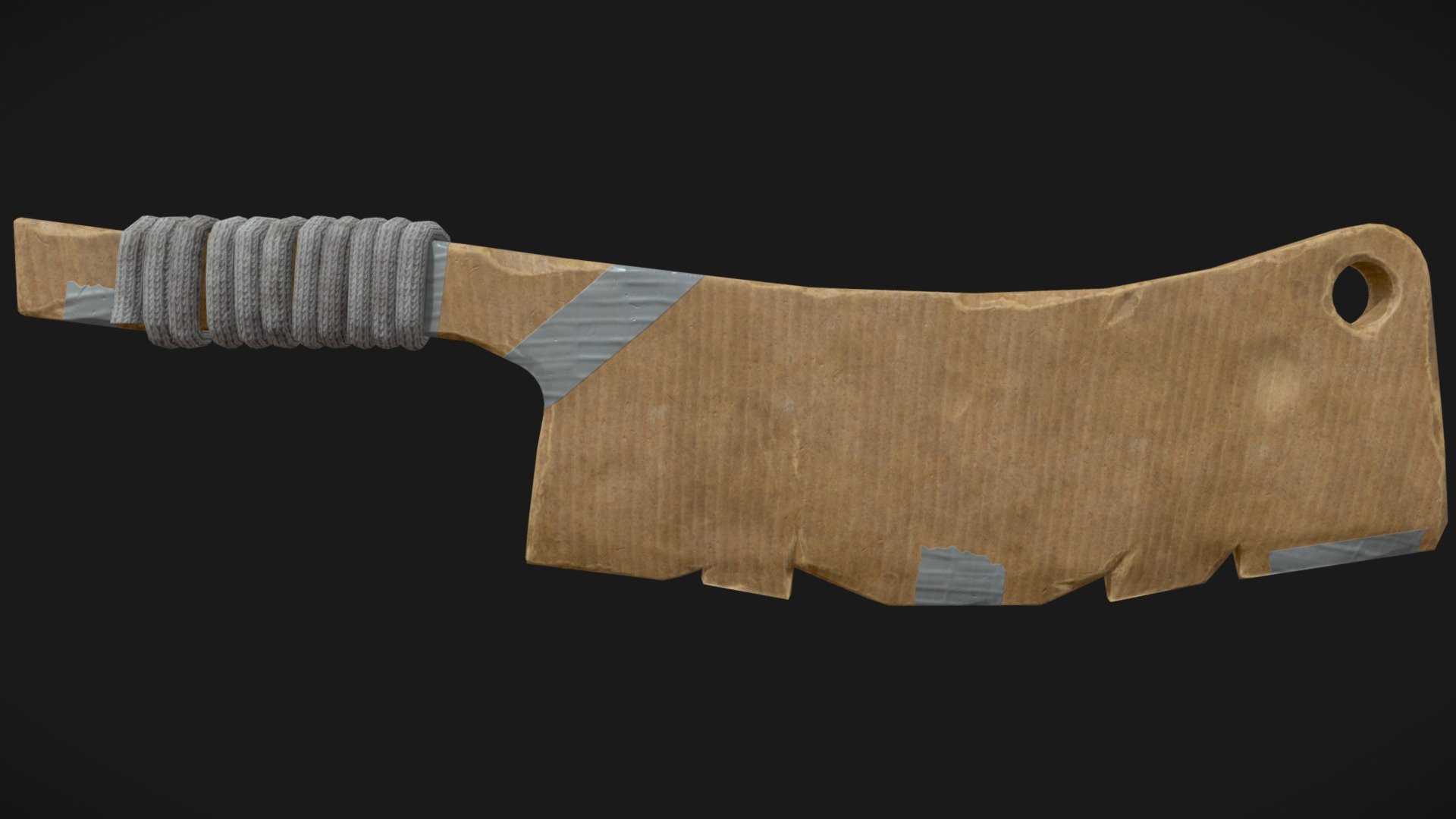 Cardboard Butcher Knife (Stylized) - 3D model by RyanMorrisArt [c8b30fa ...