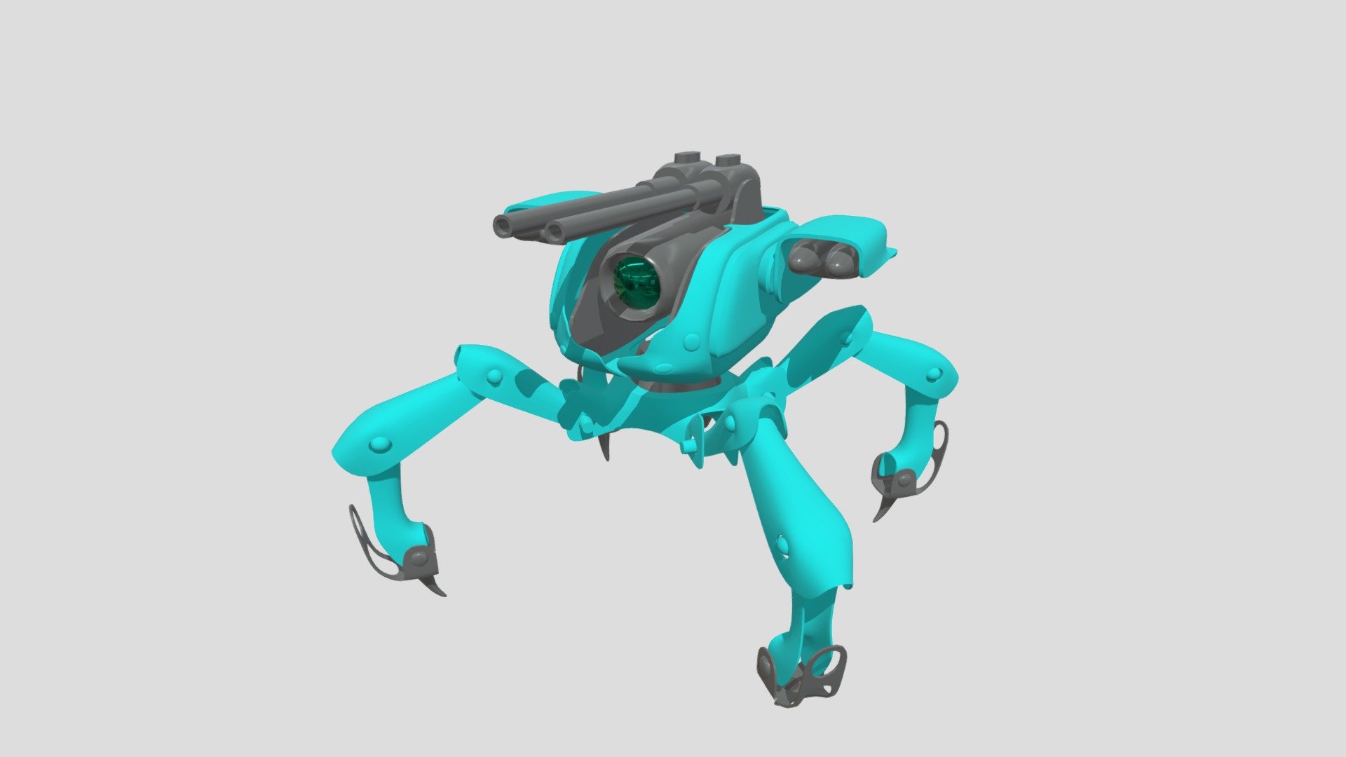 Mech Fighter Spider Turret - Download Free 3D model by Robbie ...