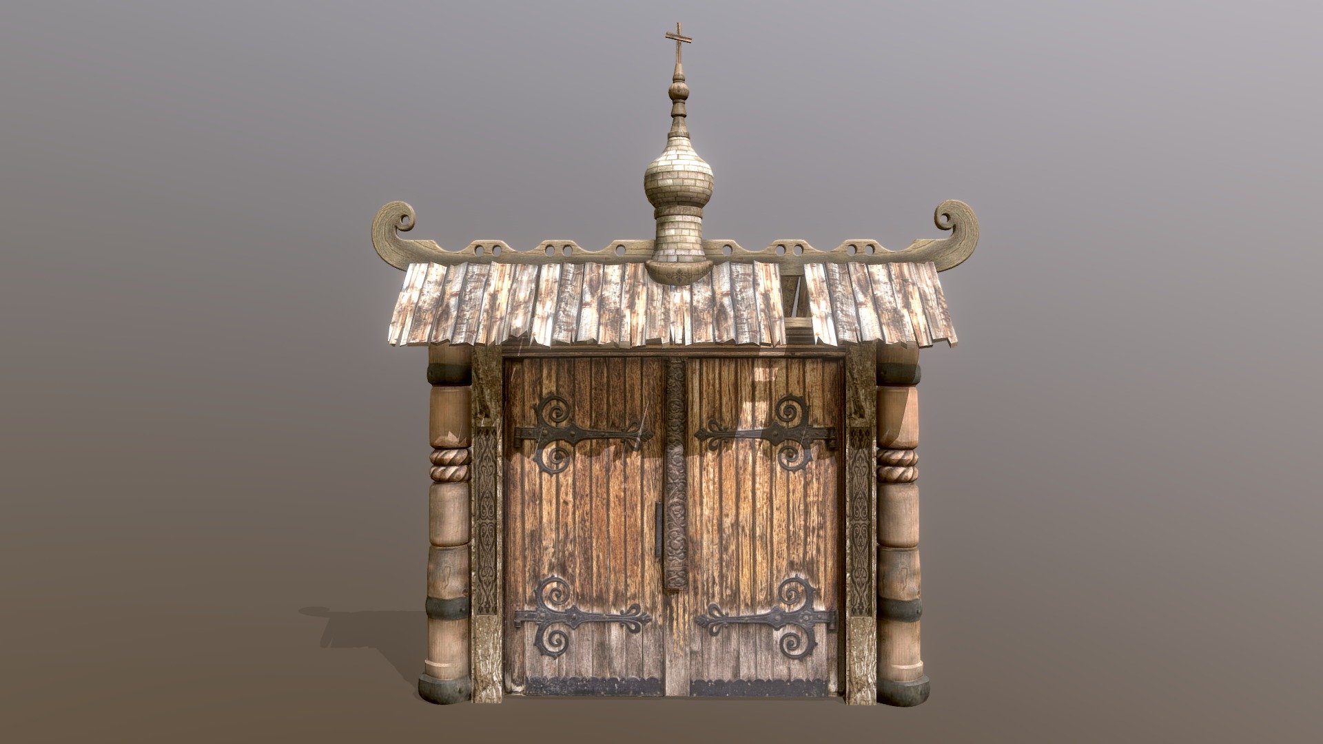 Animated Old Wooden Gates - Buy Royalty Free 3D model by Anton_Chemezov ...