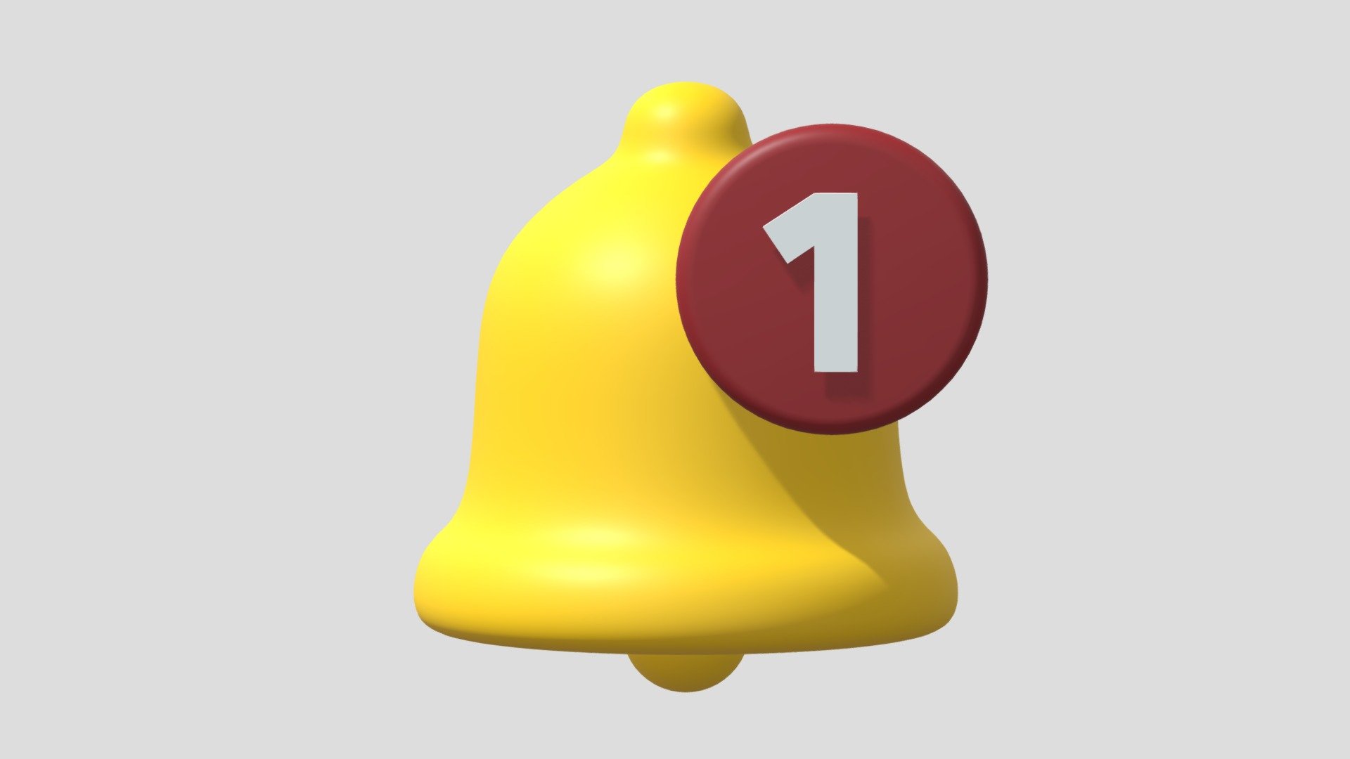 Cartoon Notification Bell With Reminder Number - Buy Royalty Free 3D ...