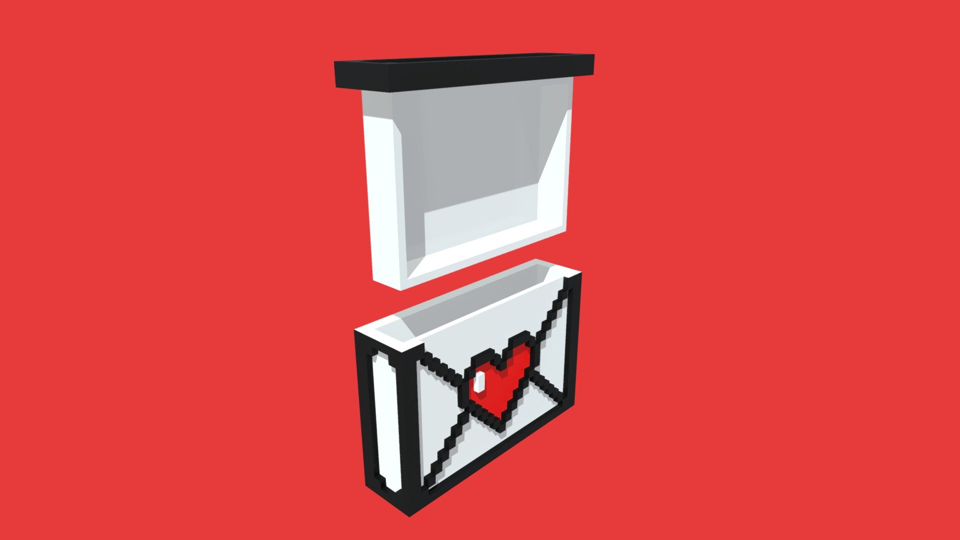 Pixel Heart Card Holder - 3D model by himapat3l [c8c6a4b] - Sketchfab