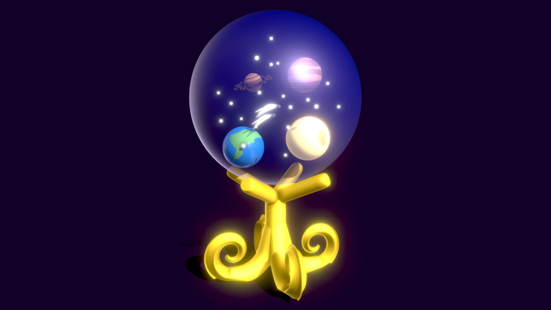 Galaxy in a Sphere - 3D model by FlameKitty [c8c7508] - Sketchfab