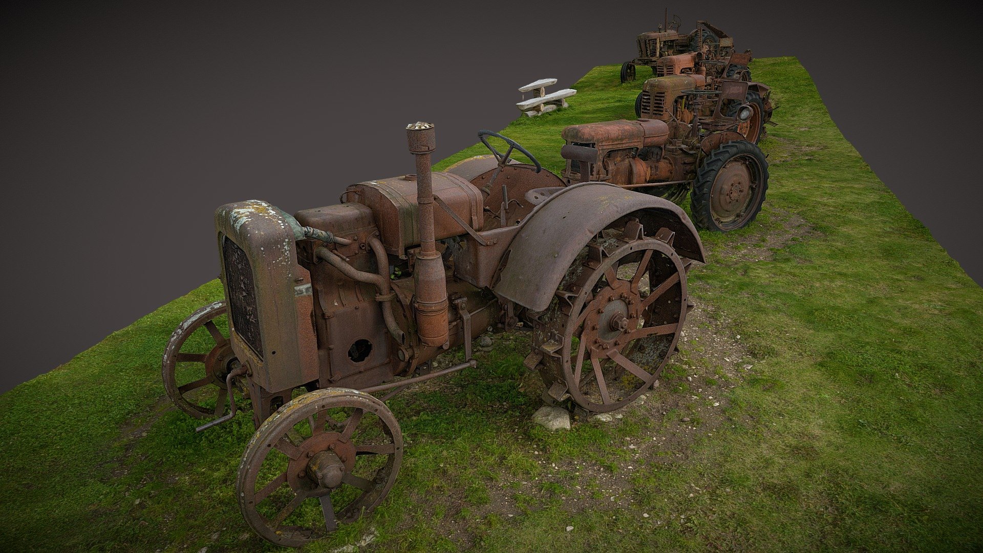 Old tractors photogrammetry and FPV simulation - 3D model by Saulius ...