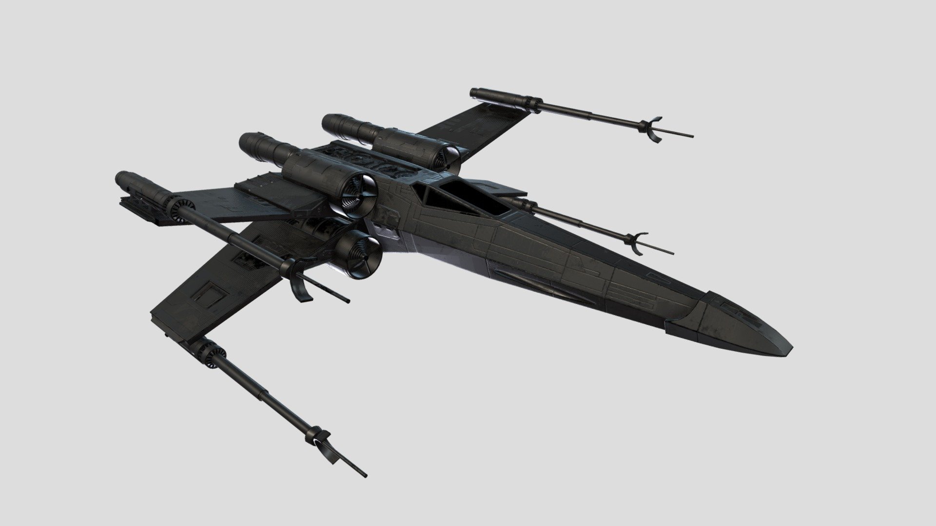 X-wing game ready model - 3D model by lukakelemen [c8c8f7f] - Sketchfab
