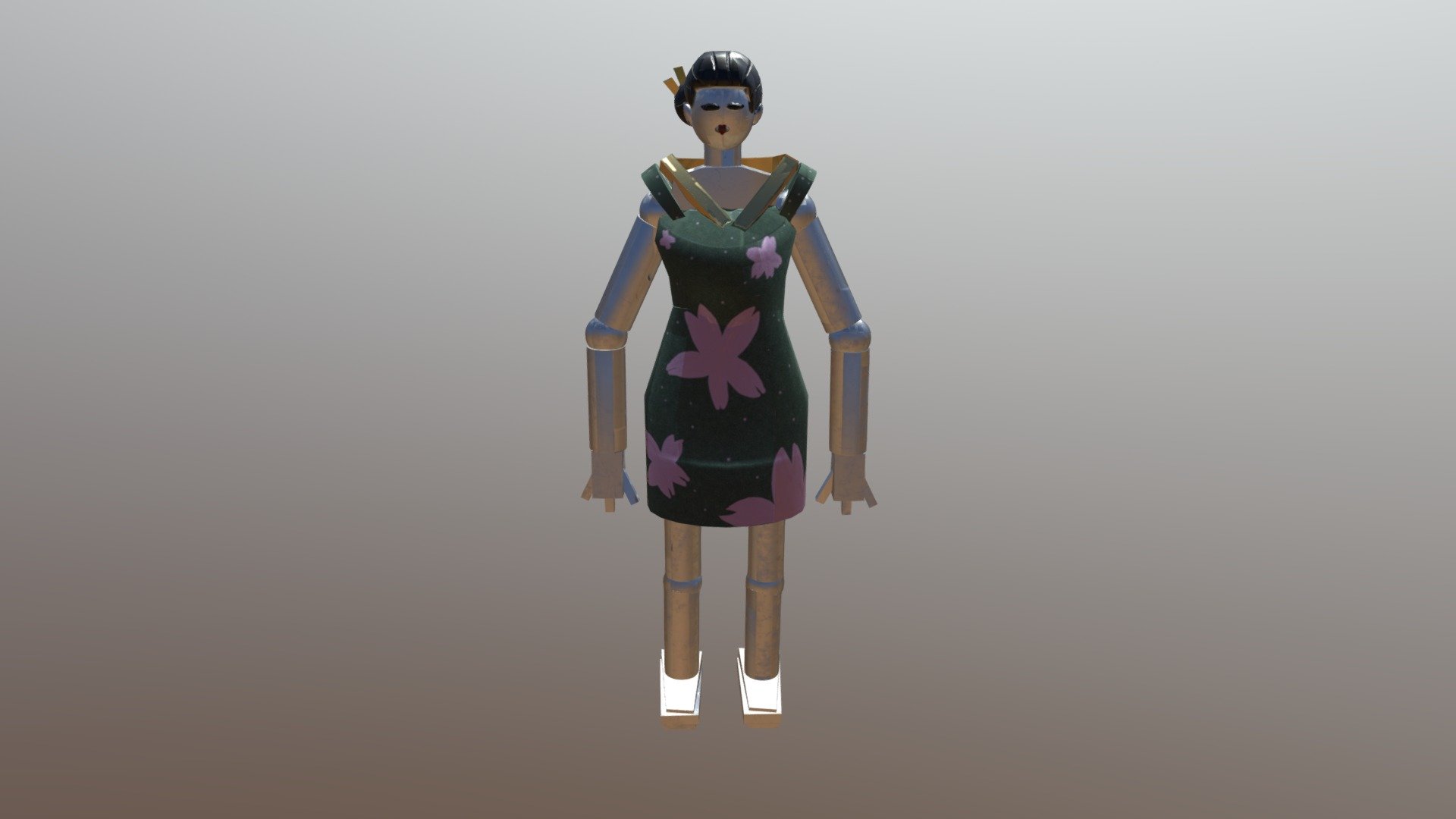 Geisha Bot with Textures - 3D model by LittleMissTardis [c8c8fa9 ...